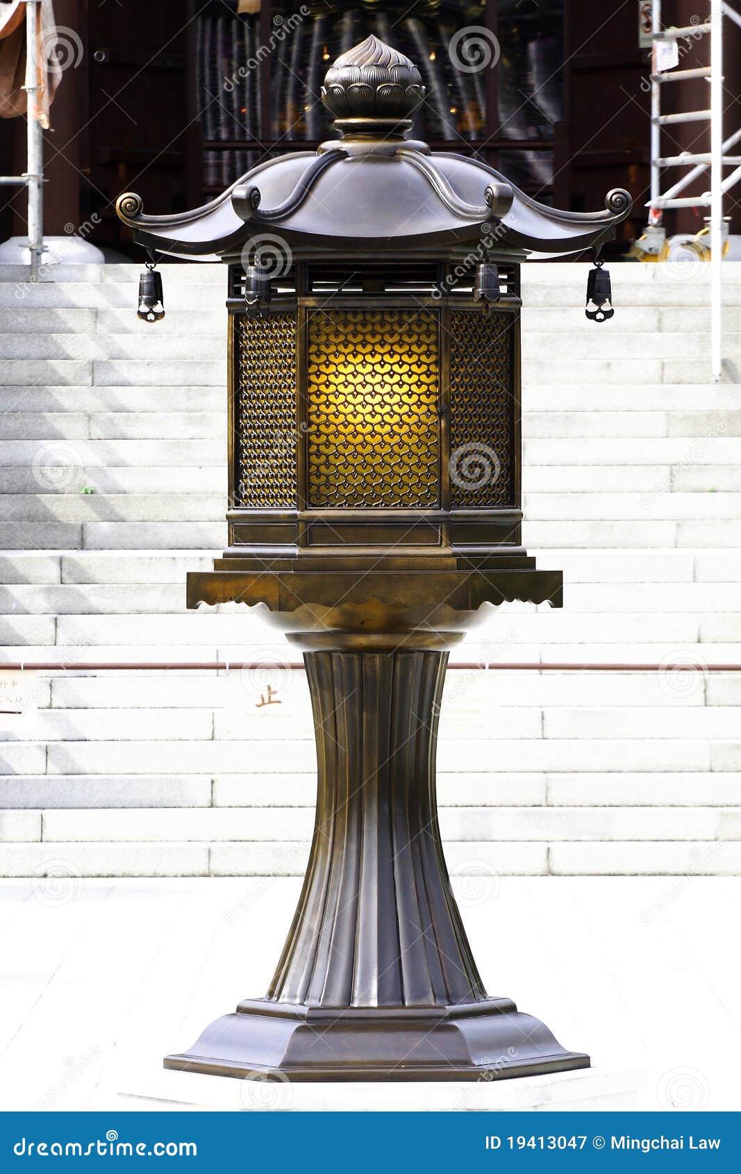 De Chinese Lamp Van De Stijl Stock Afbeelding - Image of stap, tempel ...