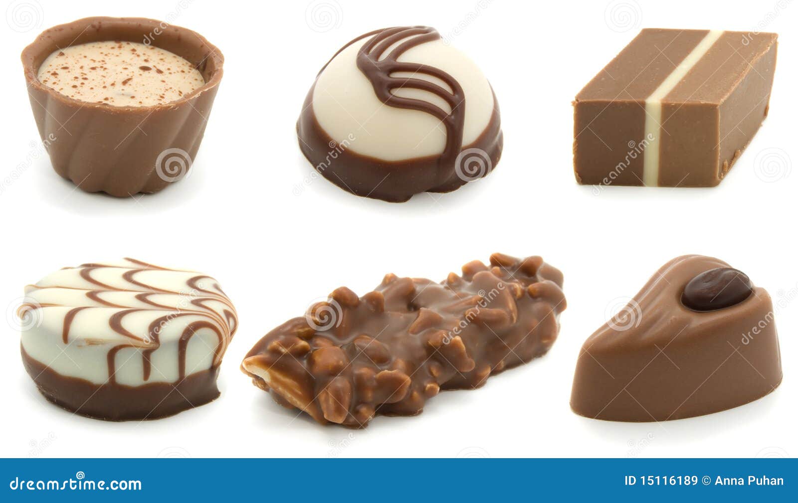 De Chocoladepralines Van Het Assortiment Stock Afbeelding - Image of ...