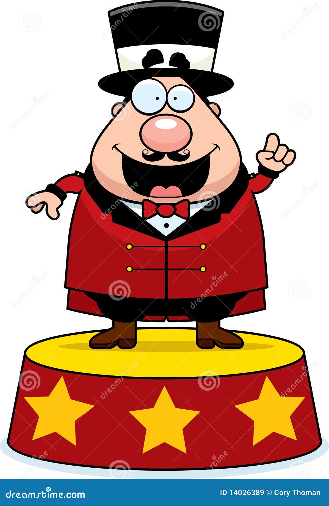 De Circusdirecteur Kondigt Aan Vector Illustratie - Illustration of ...