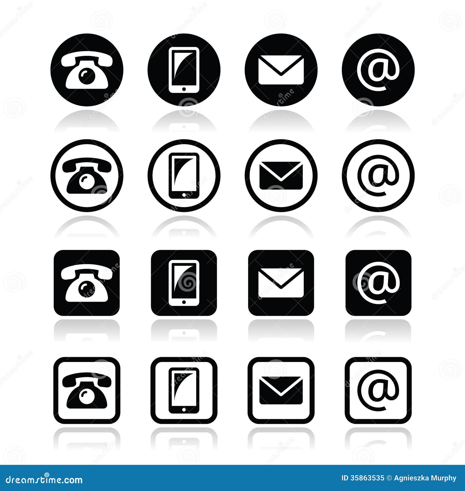 De Cirkel En Het Vierkant Van Contacticonsin Plaatsen - Mobiel ...