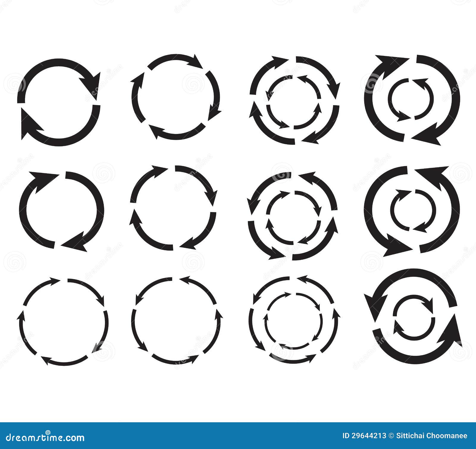 De cirkel van de pijl vector illustratie. Illustration of minimalisme ...