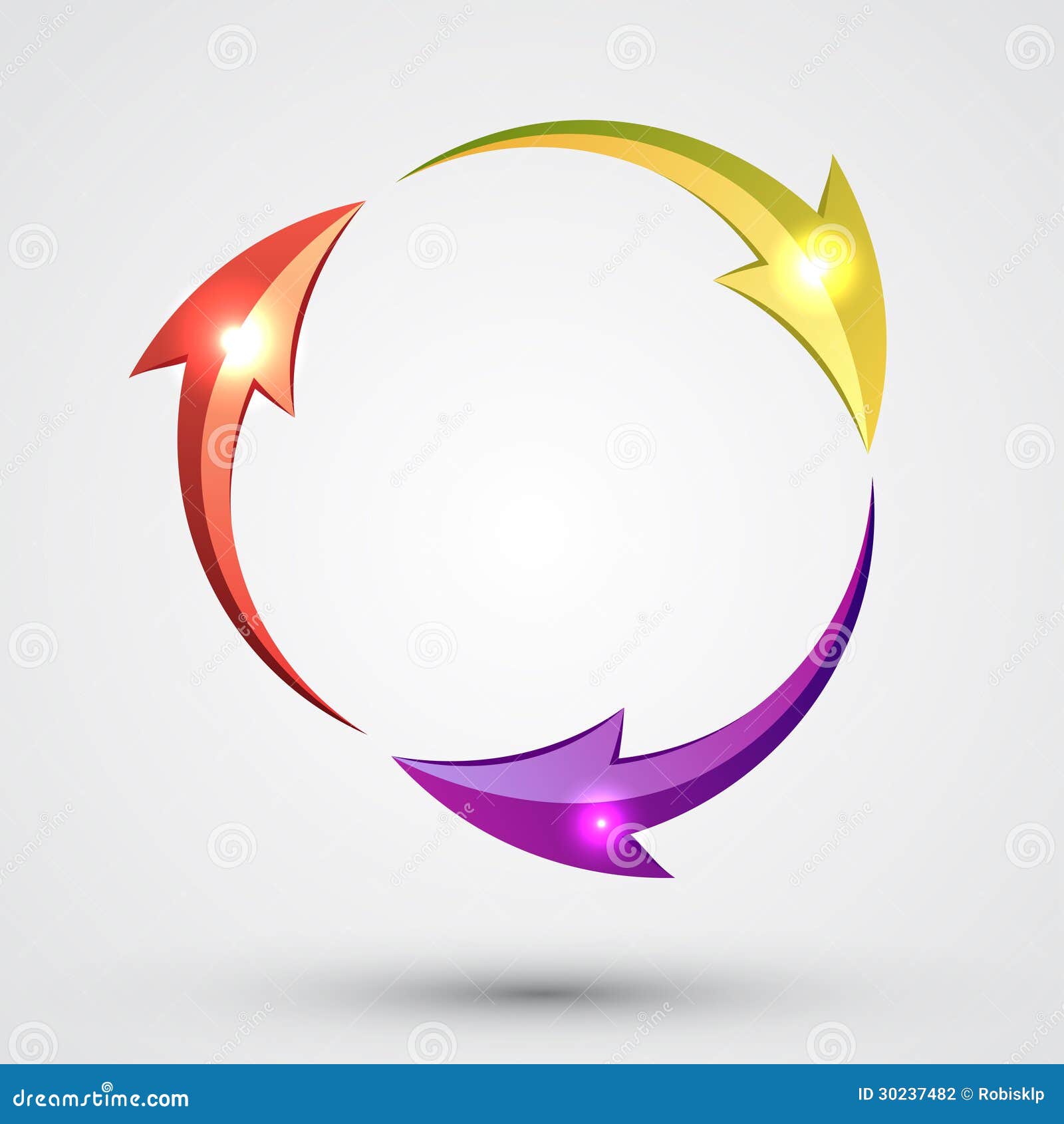 De Cirkel Van De Pijl - Cyclus Vector Illustratie - Illustration of ...