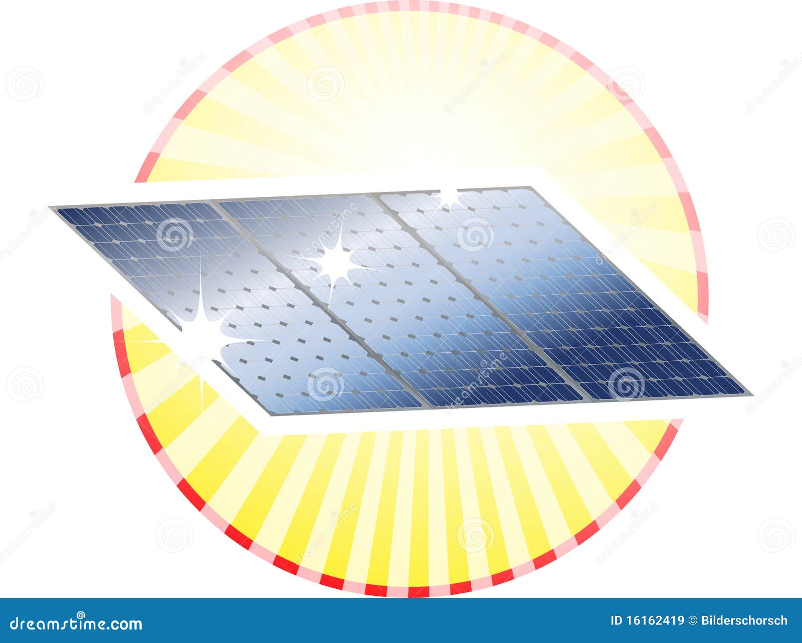 De cirkel van Sunpanel vector illustratie. Illustration of ecologie ...