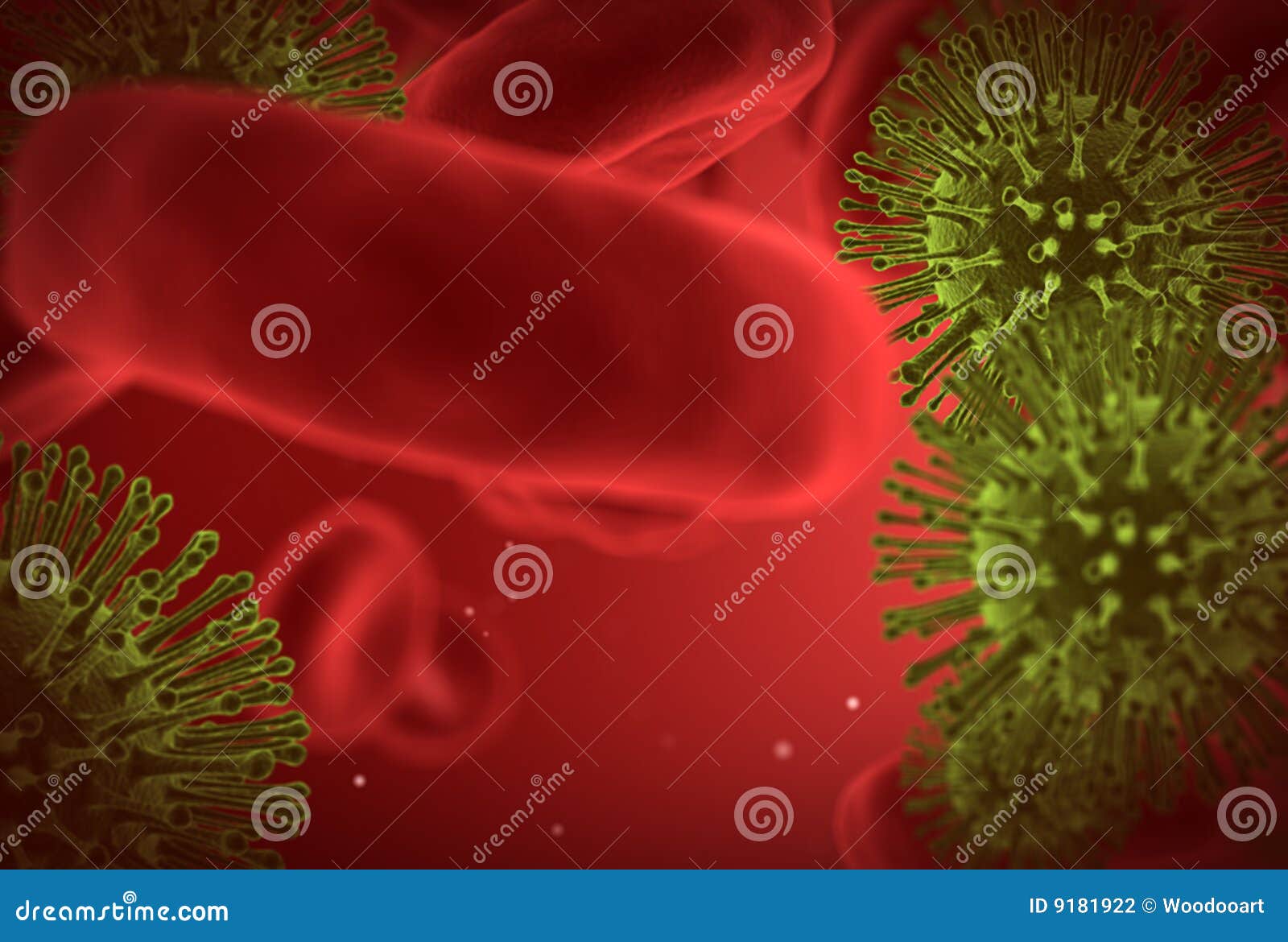 De Close-up Van Het Virus Onder Microscoop Stock Illustratie ...