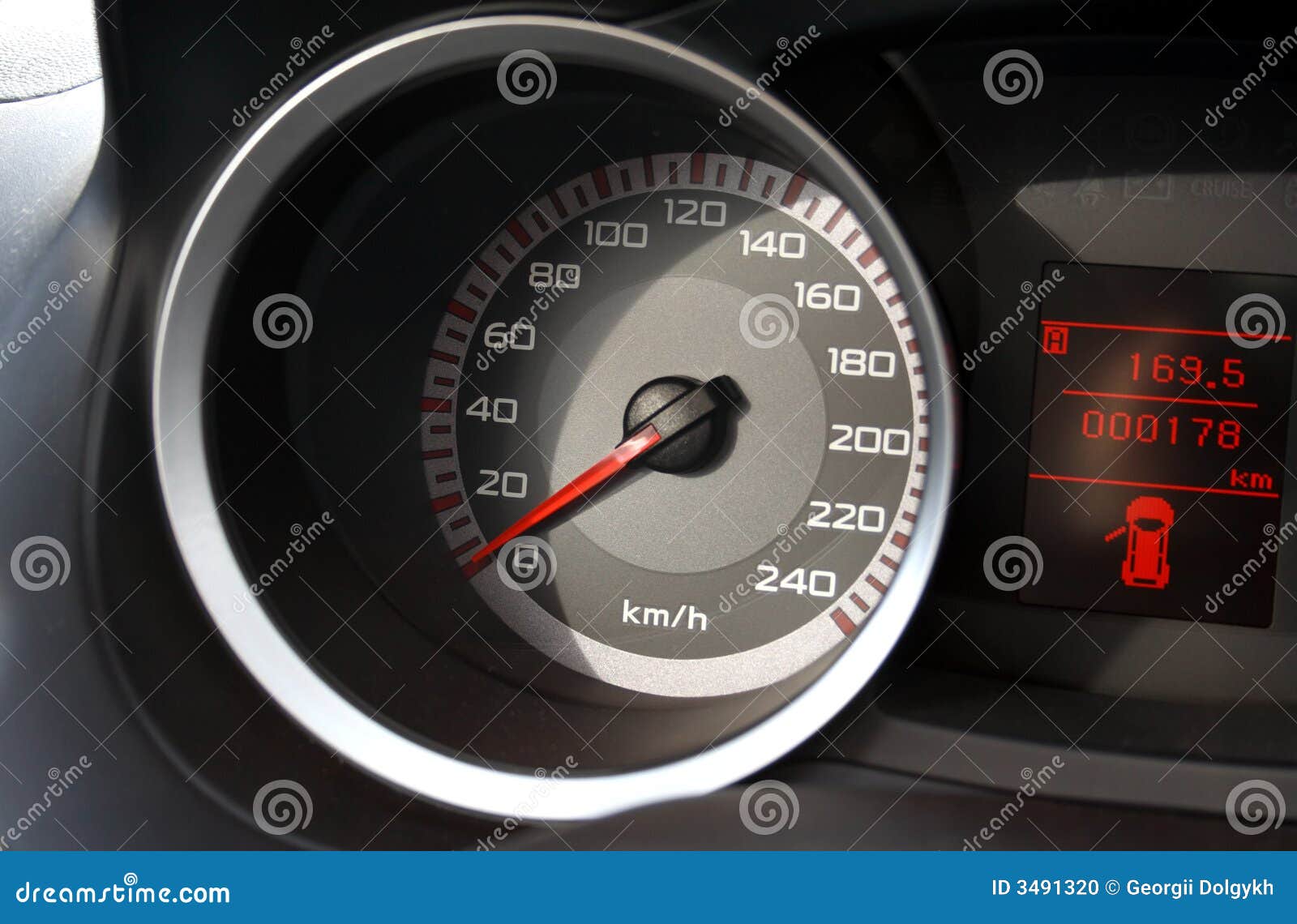 De Close-upschot Van De Snelheidsmeter Stock Foto - Image of reizen ...