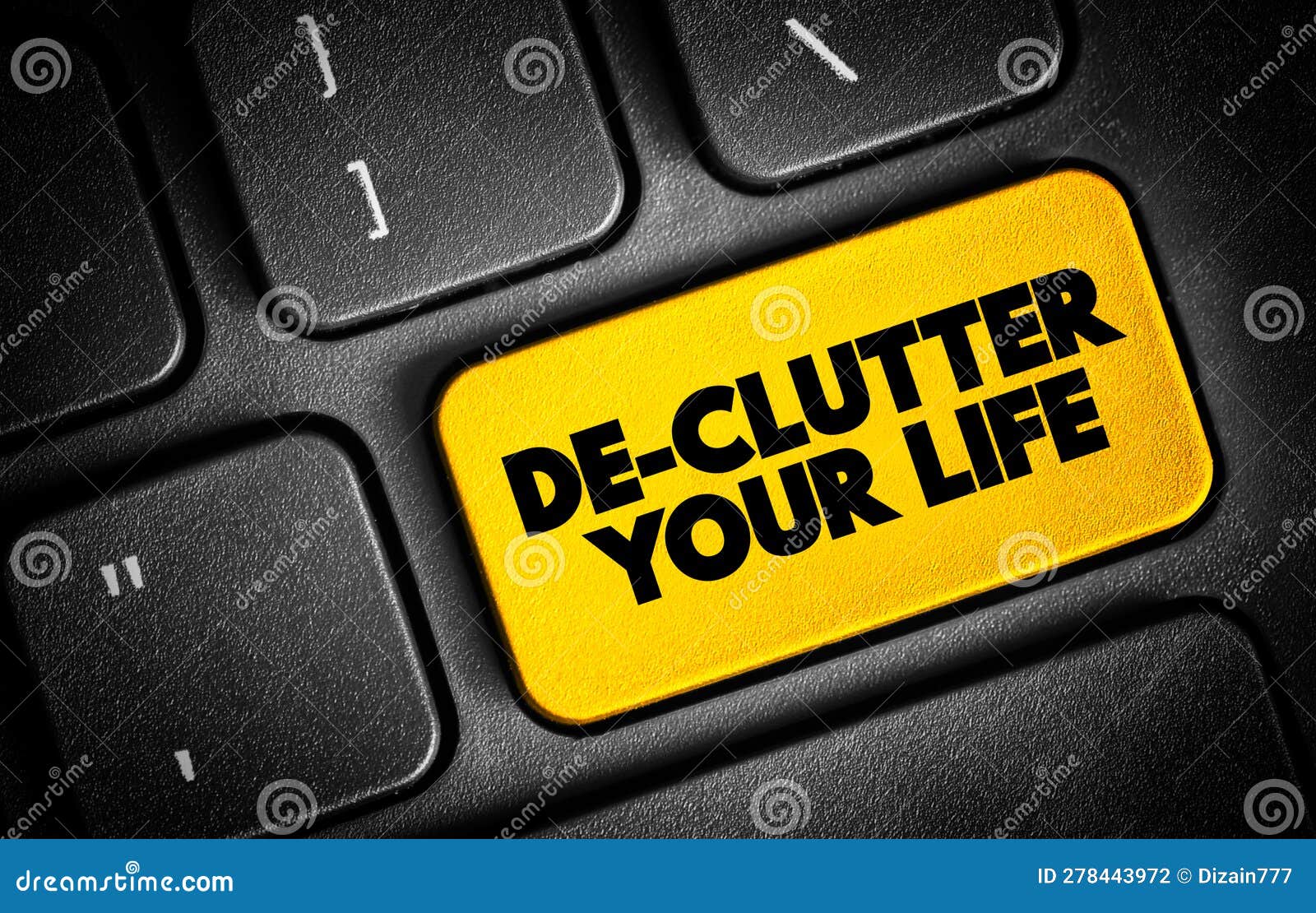 De-Clutter Your Life Text Button on Keyboard, Concept Background Stock ...