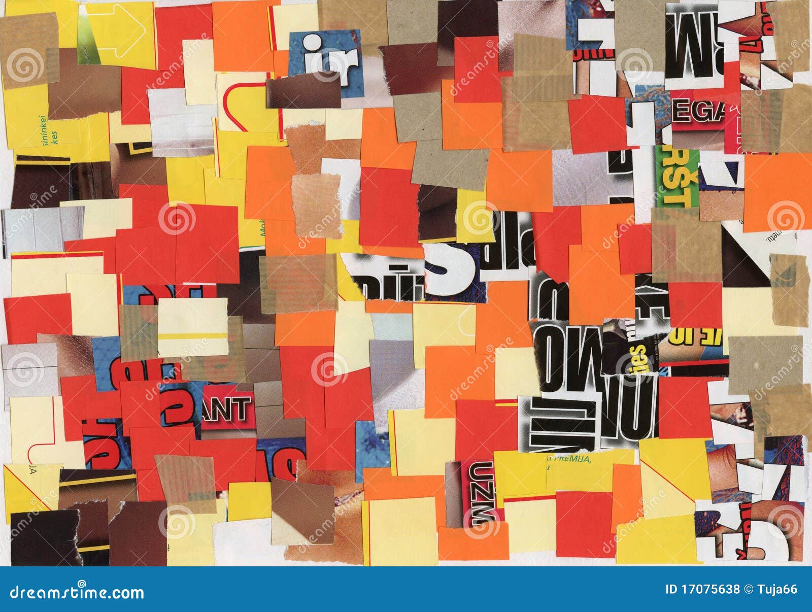 De Collage Van Het Document Stock Foto - Image of decoratie, karton ...