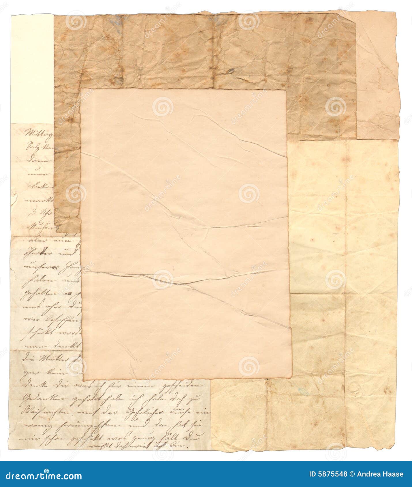 De Collage Van Het Document Stock Foto - Image of gerimpeld, steekproef ...