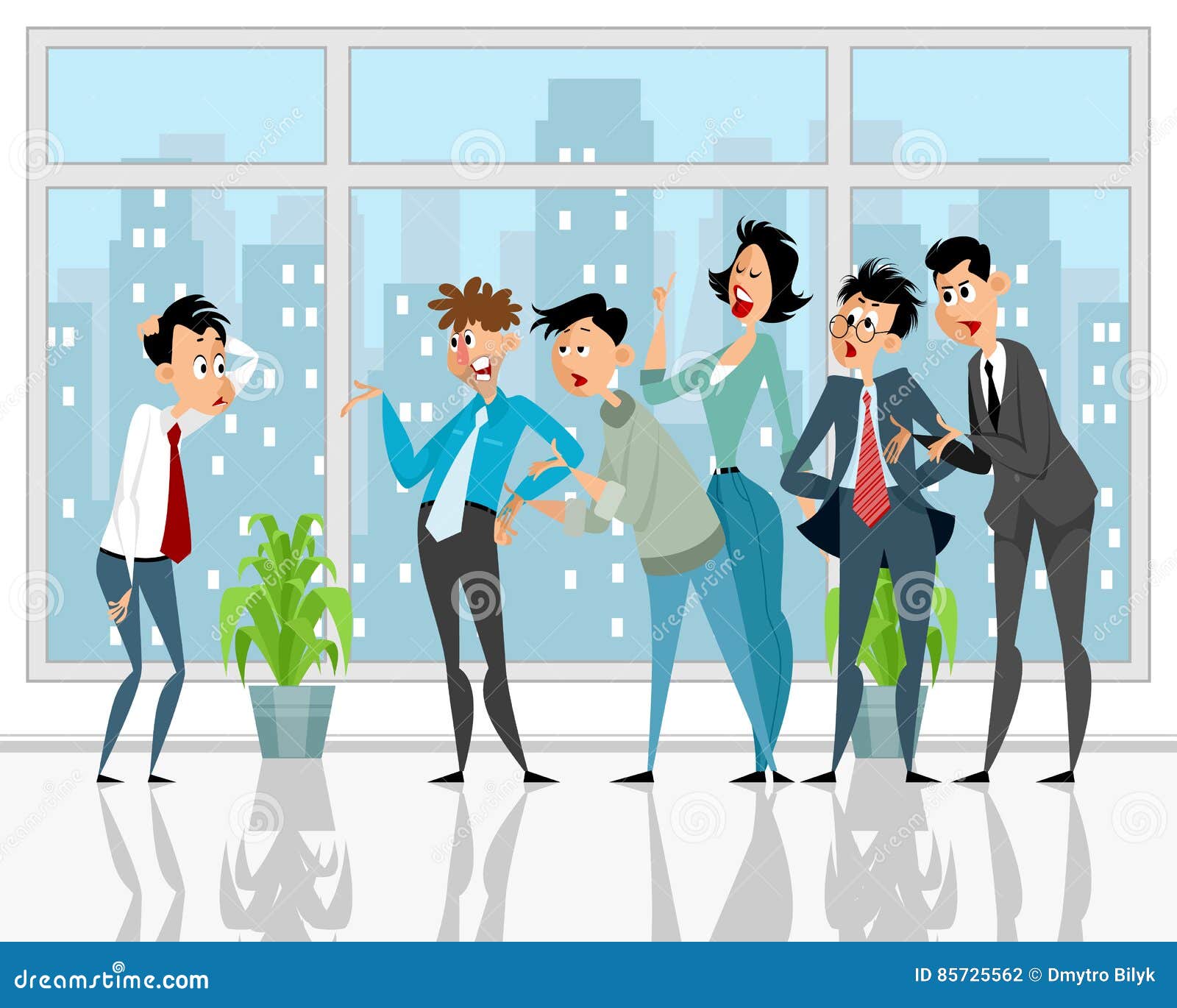 De Collega's Overtuigen Ondergeschikt Vector Illustratie - Illustration ...