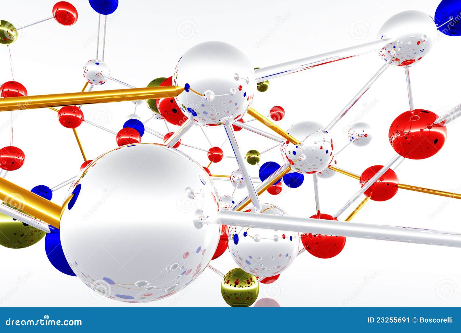 De Complexe 3D Structuur Van Het Atoom Van De Molecule Geeft Terug ...