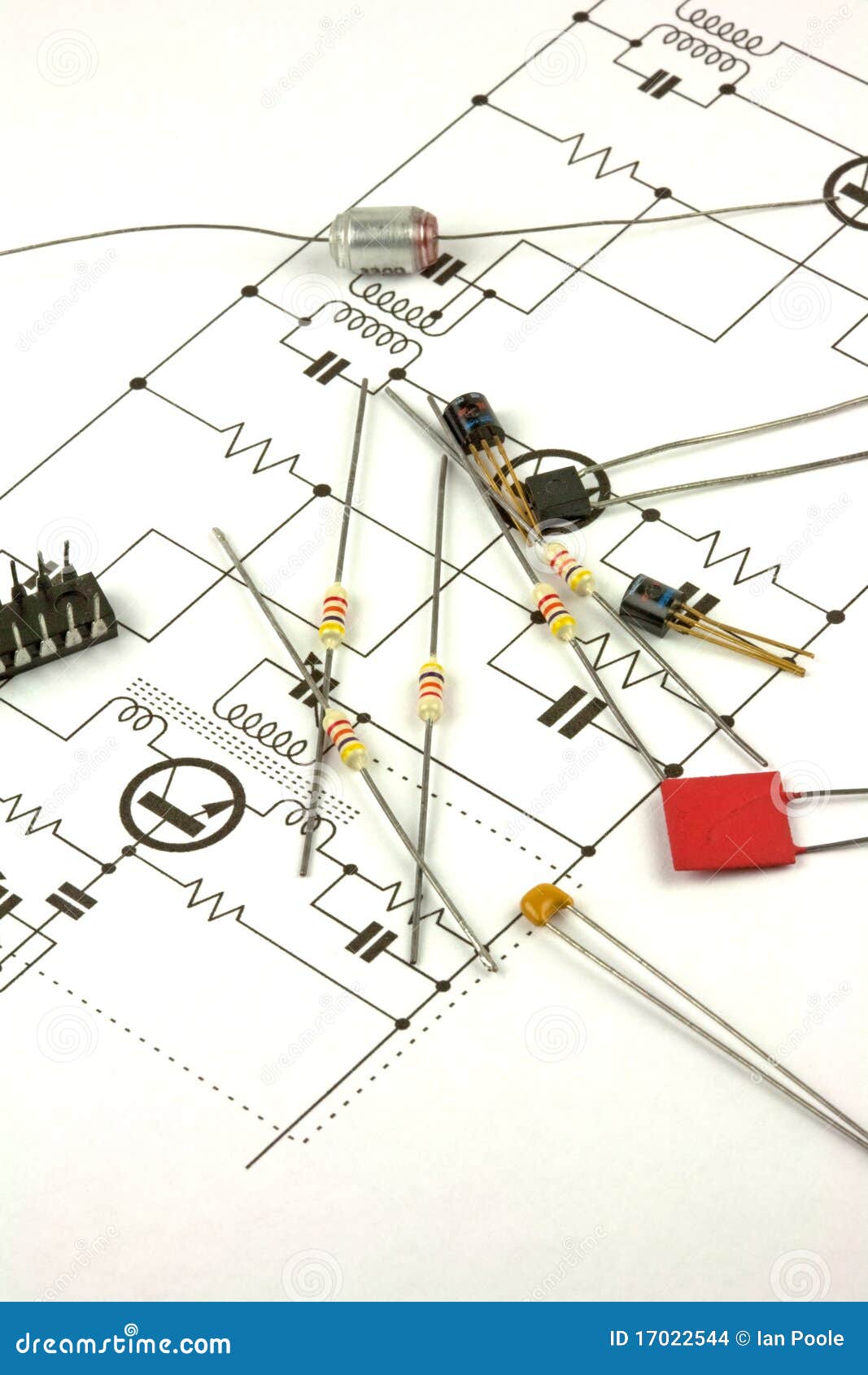 De Componenten Van De Elektronika Stock Foto - Image of weerstand ...