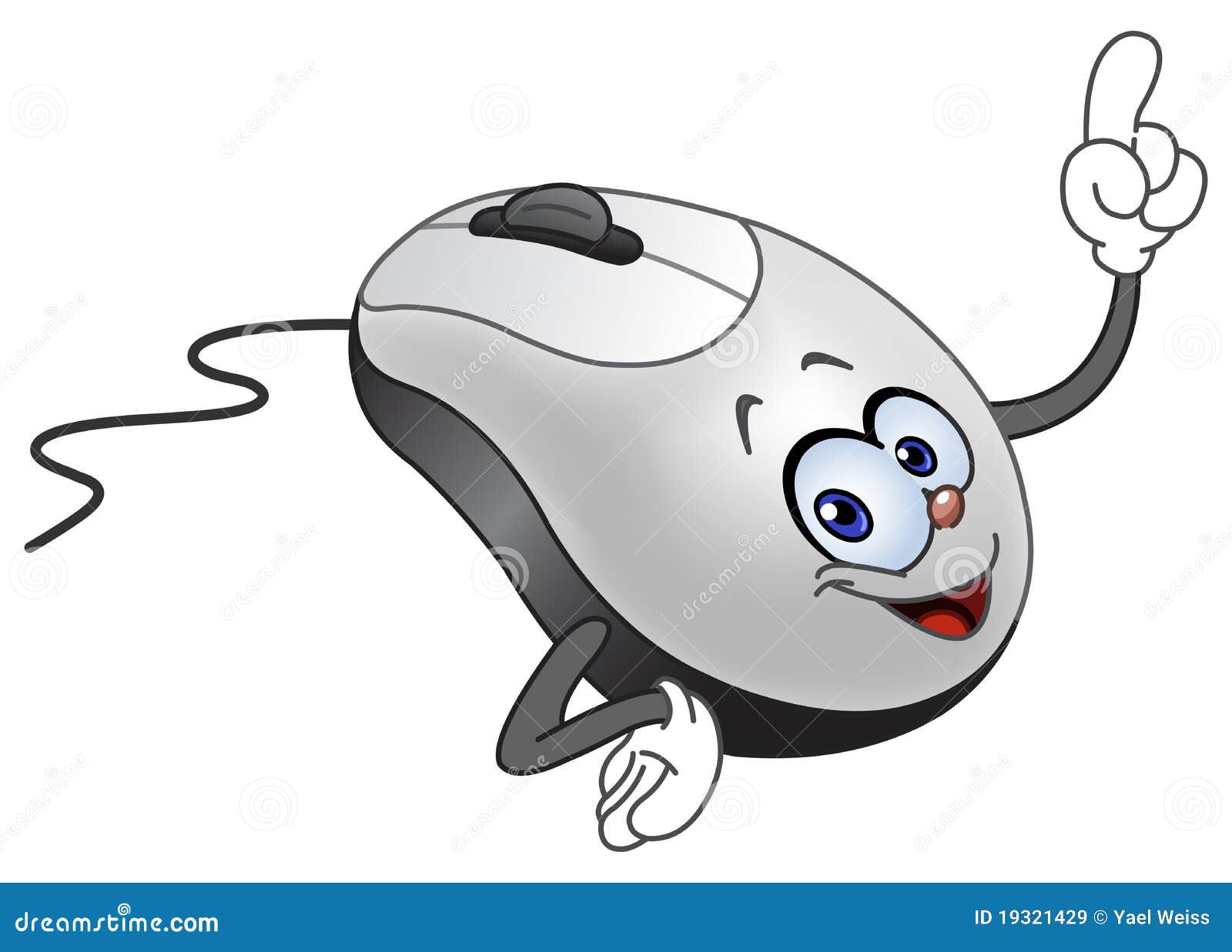 De Computermuis Van Het Beeldverhaal Vector Illustratie - Illustration ...