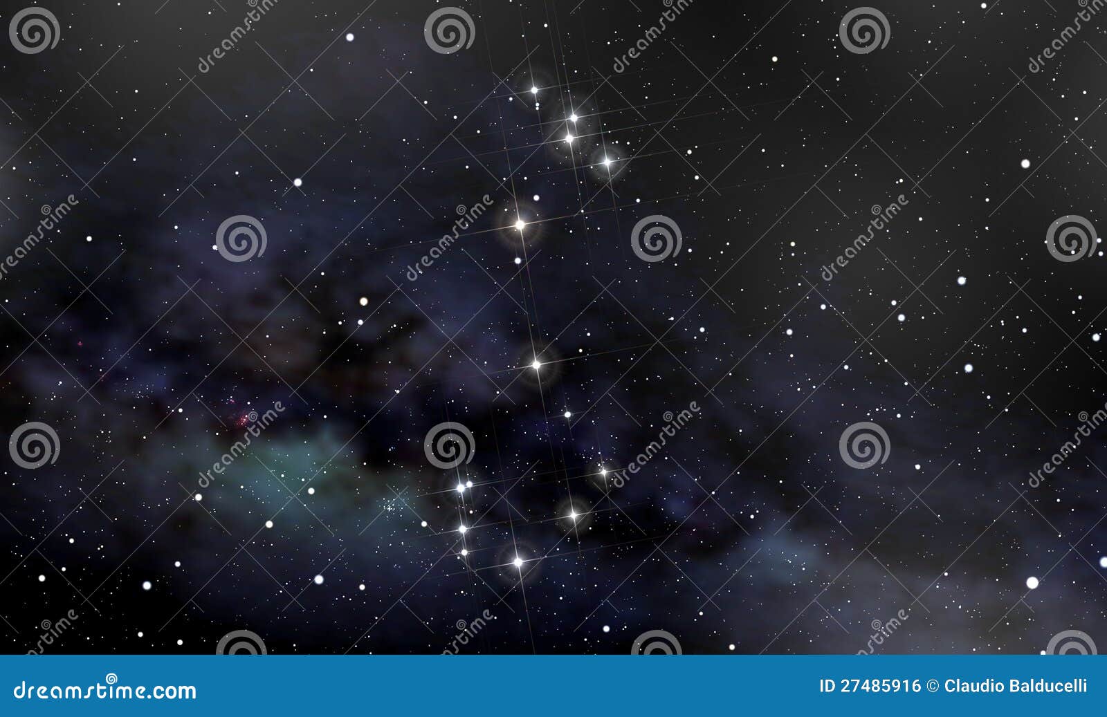 De Constellatie Van De Schorpioen in De Nachthemel Stock Illustratie ...