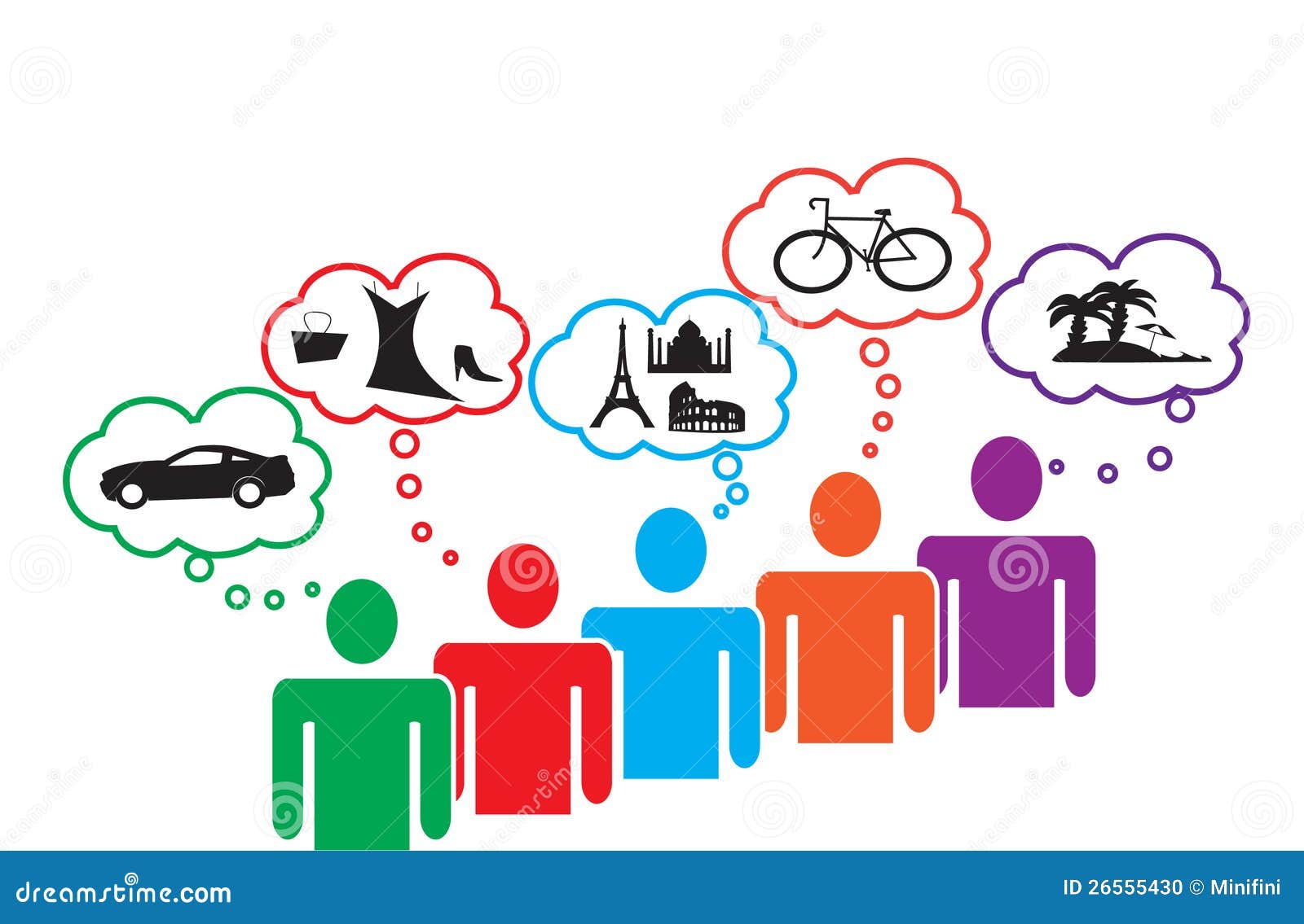 De Consument Heeft Nodig En Wil Stock Illustratie - Illustration of ...