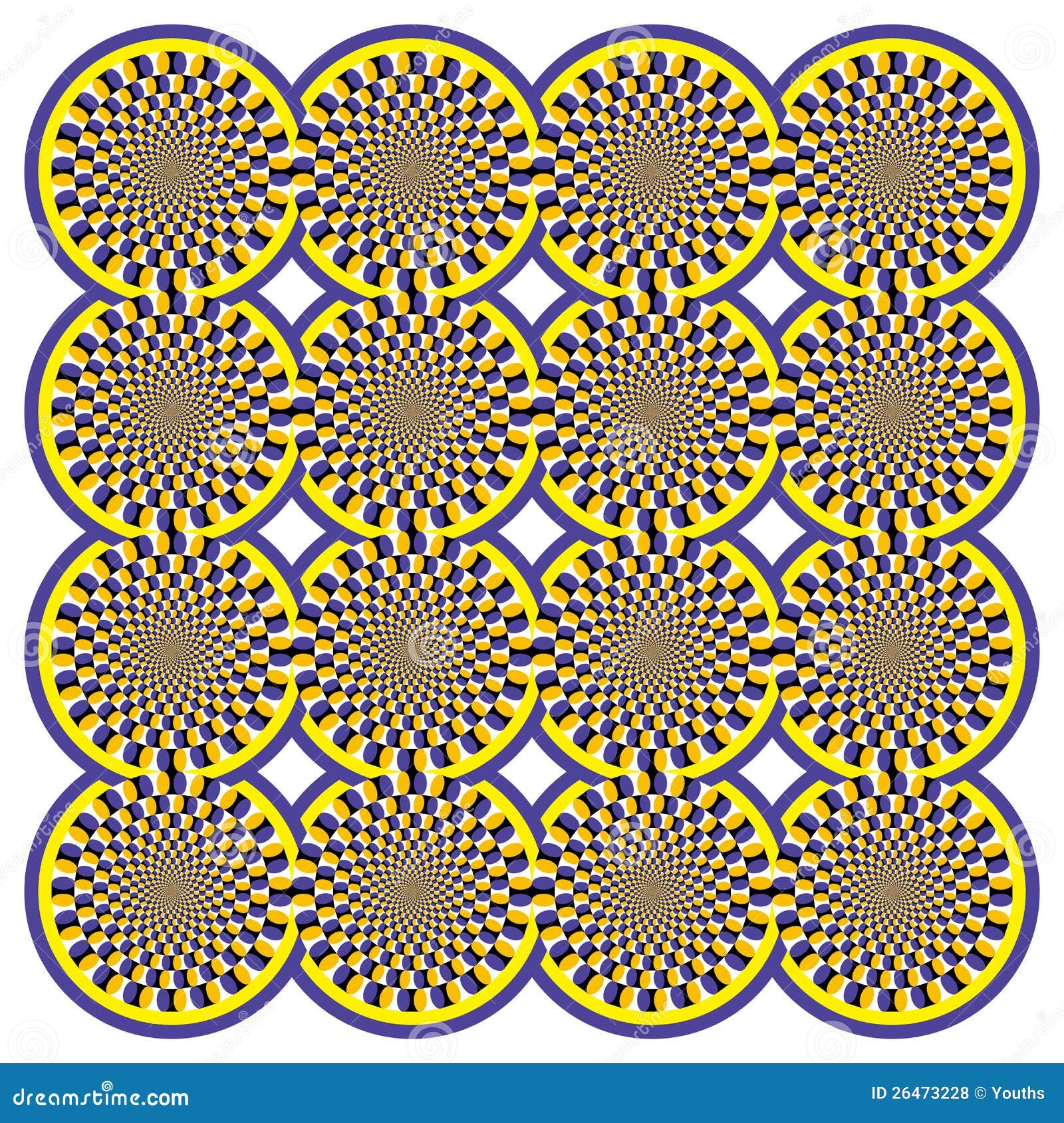 De Cyclus Van De Rotatie Van De Optische Illusie (Vector) Vector ...