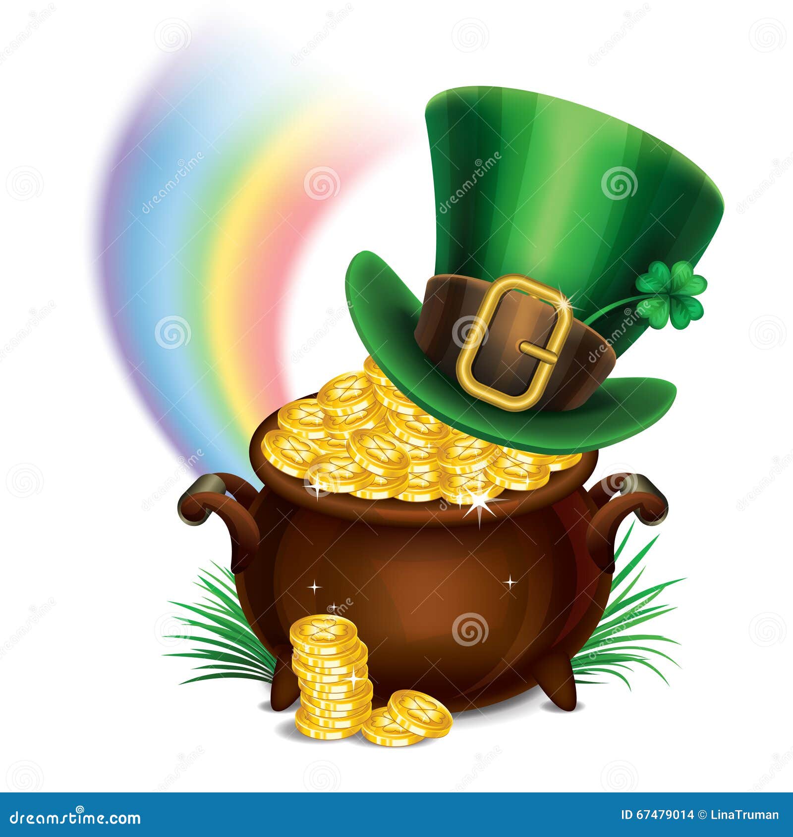 De Dag Symbool-pot Van StPatrick Van Goud En Kabouterhoed Vector ...