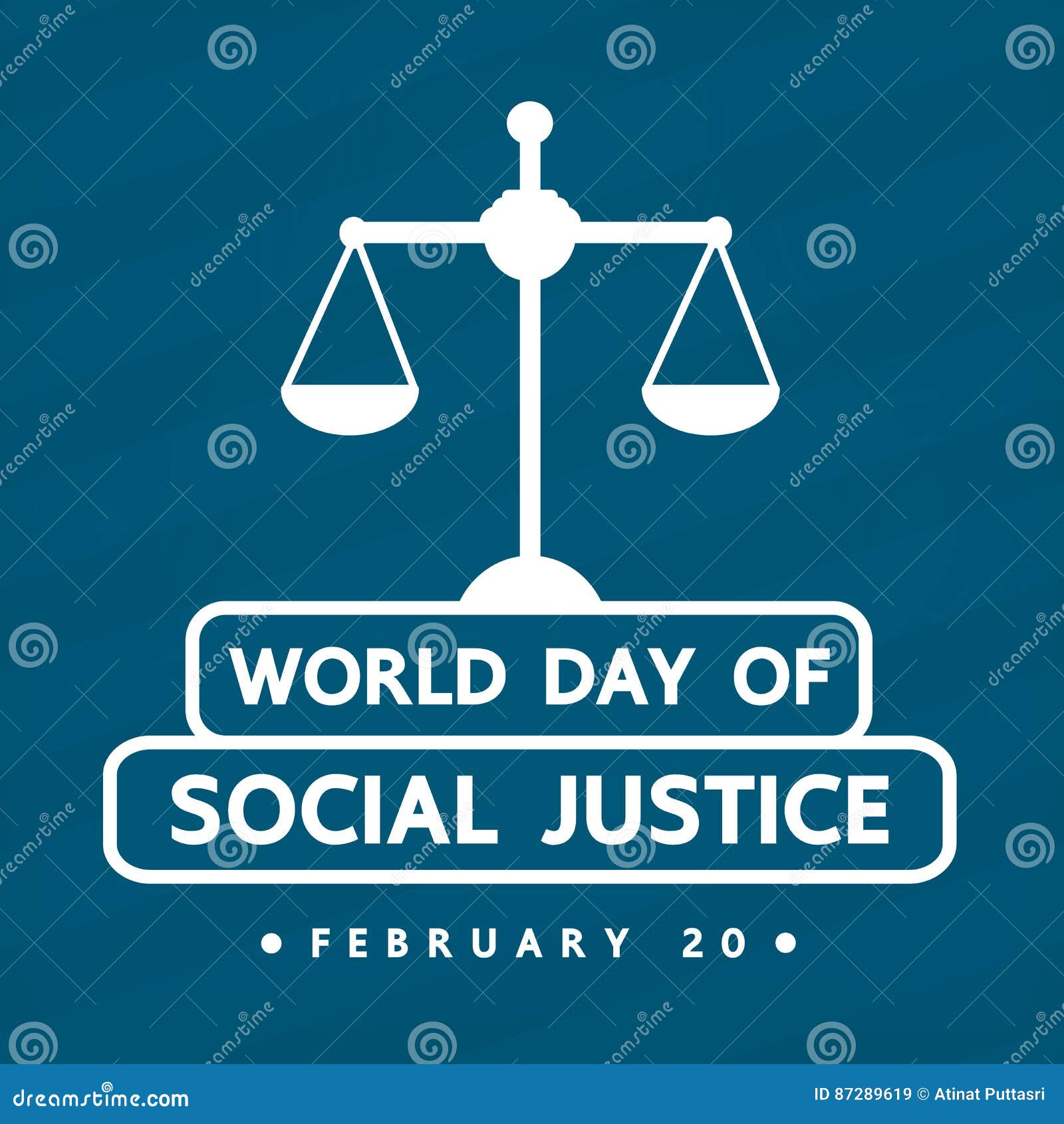 De Dag Vectorontwerp Van De Wereld Sociaal Rechtvaardigheid Vector ...