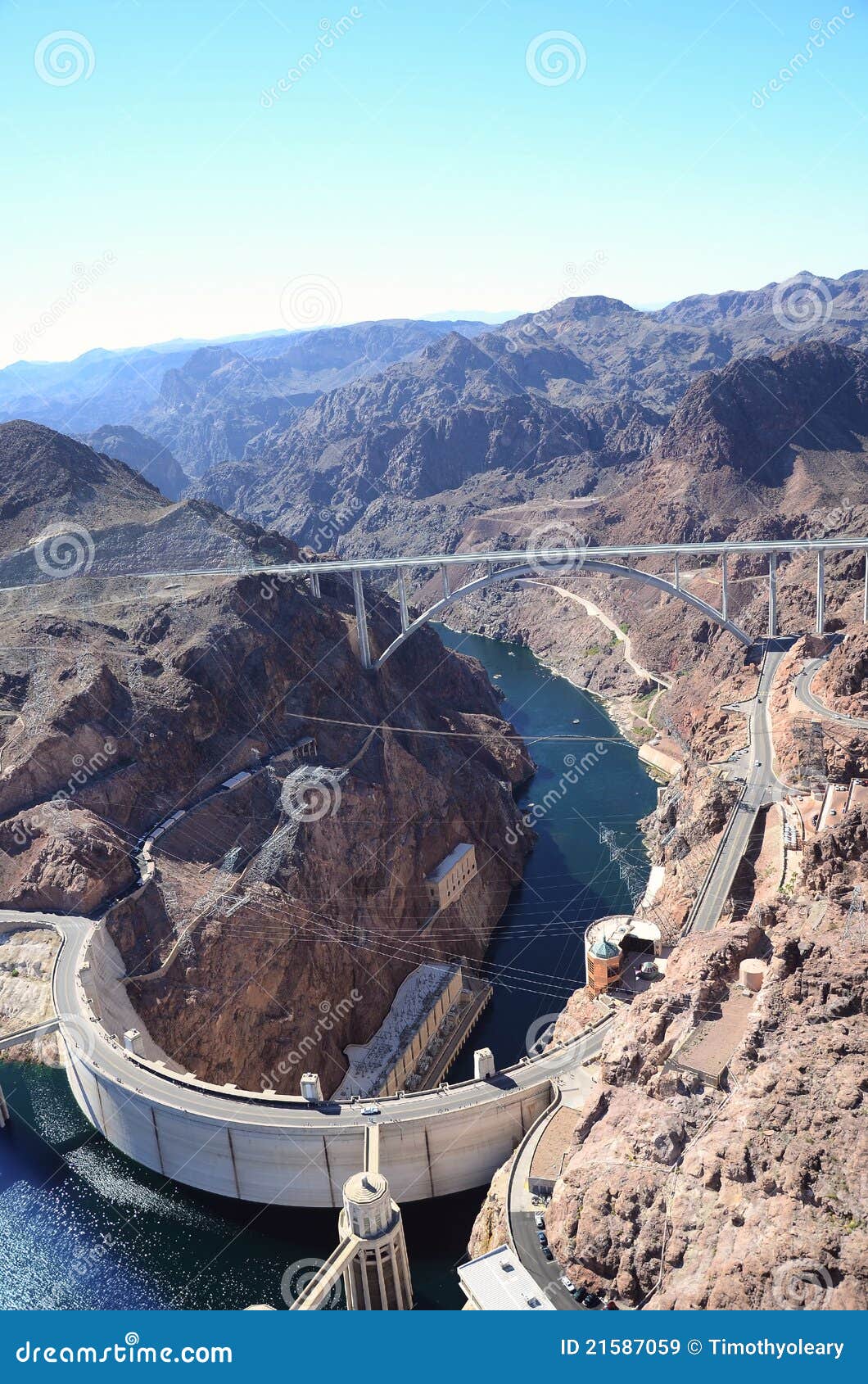 De Dam van Hoover stock afbeelding. Image of rots, energie - 21587059