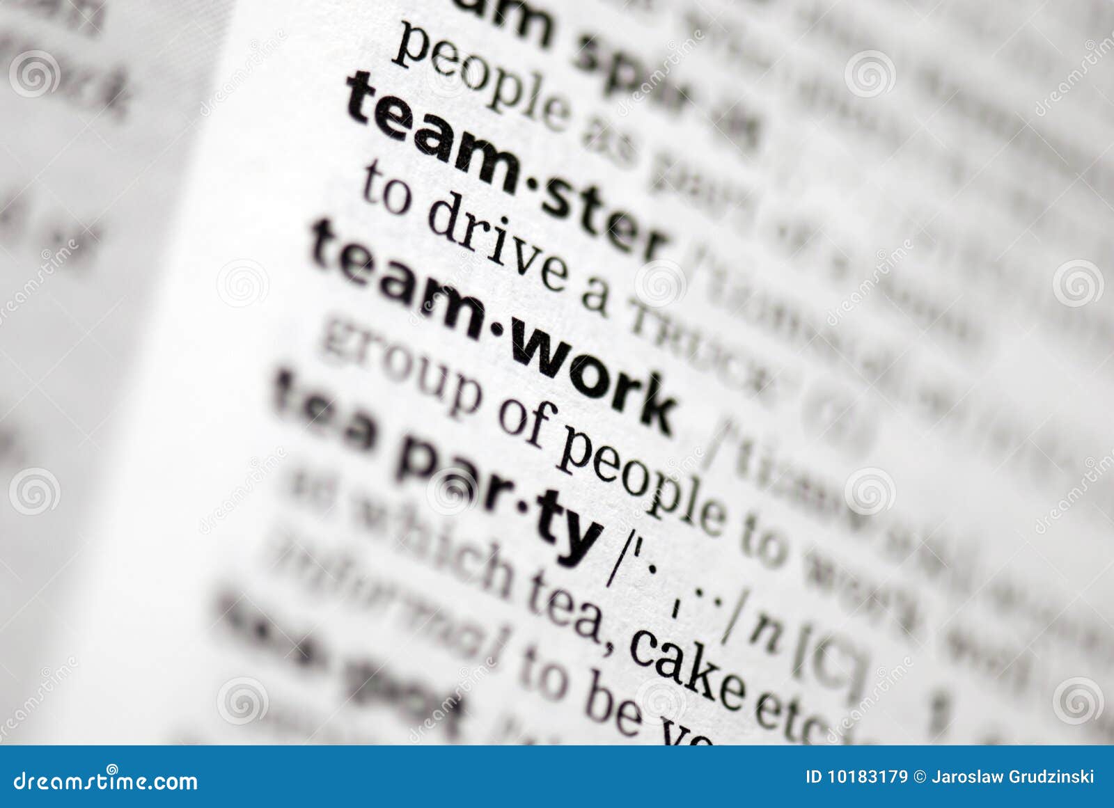 De Definitie Van Het Team in Close-up Stock Afbeelding - Image of team ...
