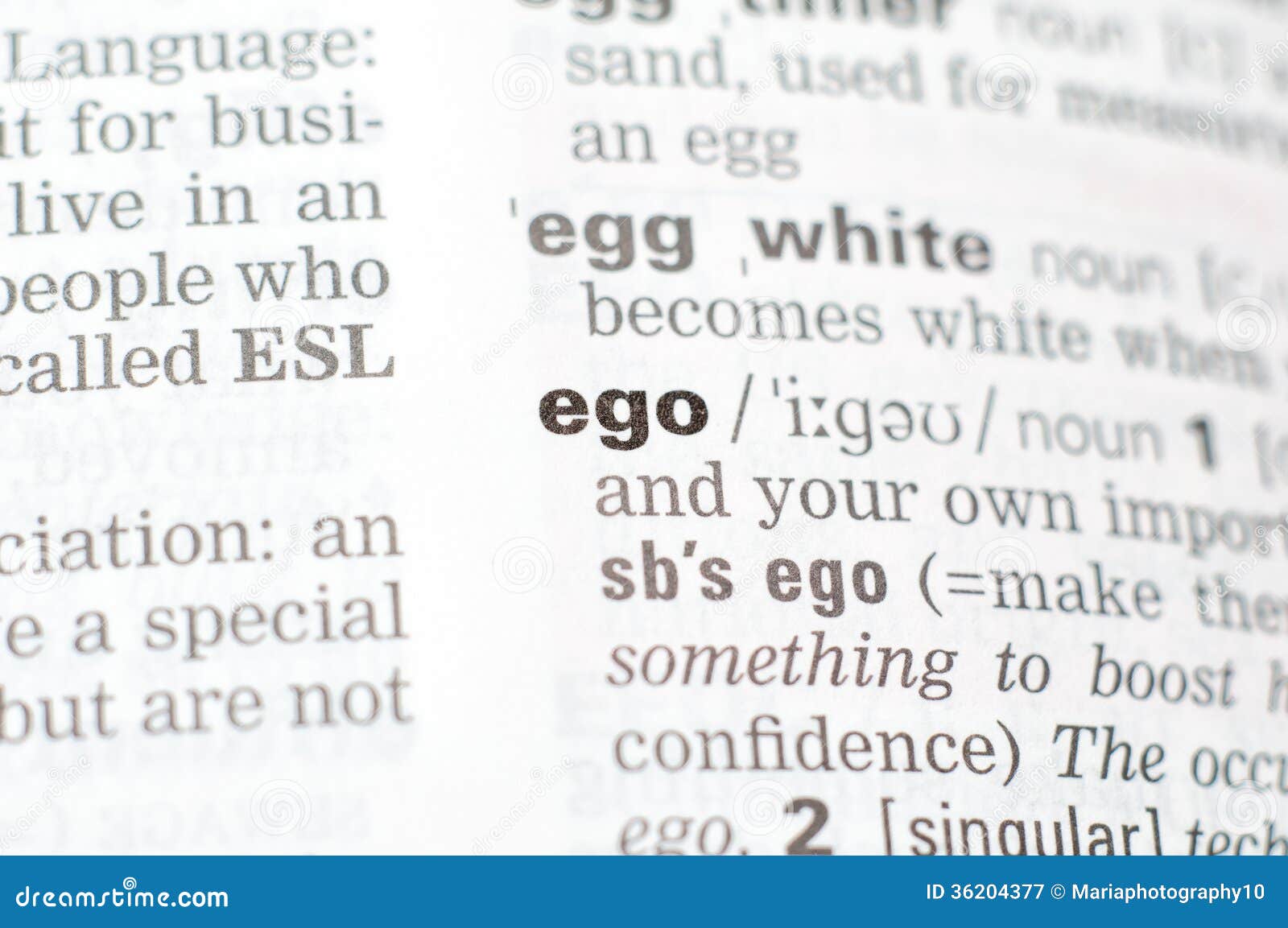 De Definitie Van Het Woordego Stock Afbeelding - Image of brief, lezer ...