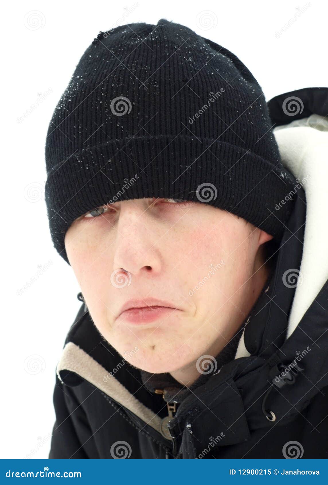 De depressie van de winter stock afbeelding. Image of blond - 12900215