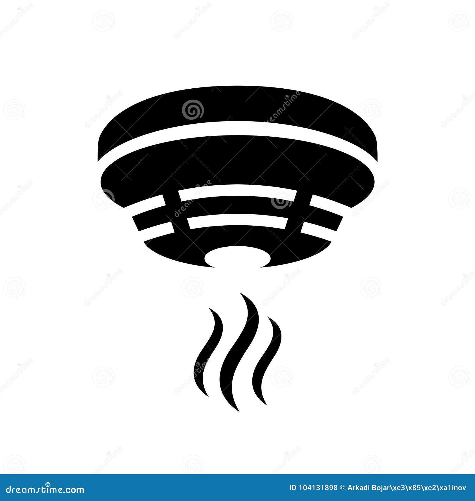 De Detectorpictogram Van Het Rookalarm Vector Illustratie ...