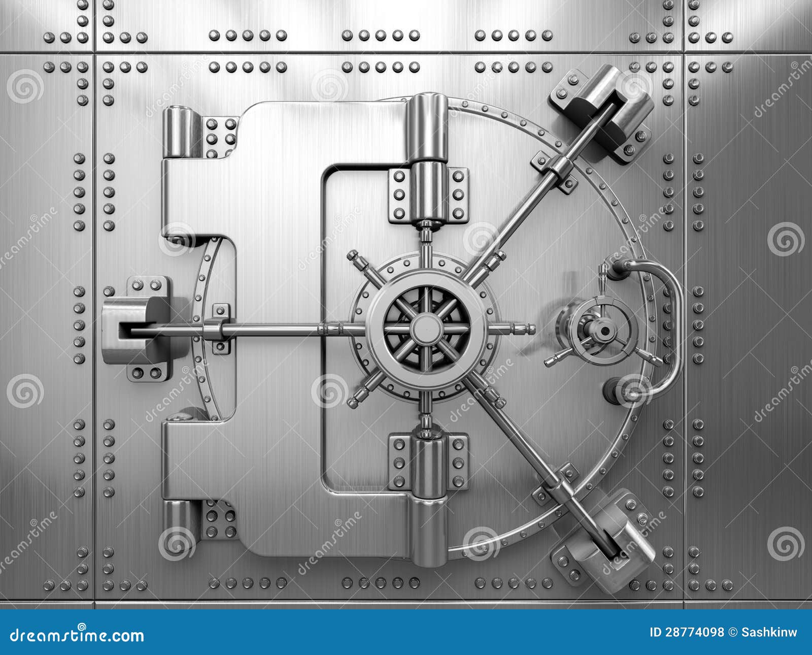 De Deur Van De Kluis Van De Bank Stock Illustratie - Illustration of ...