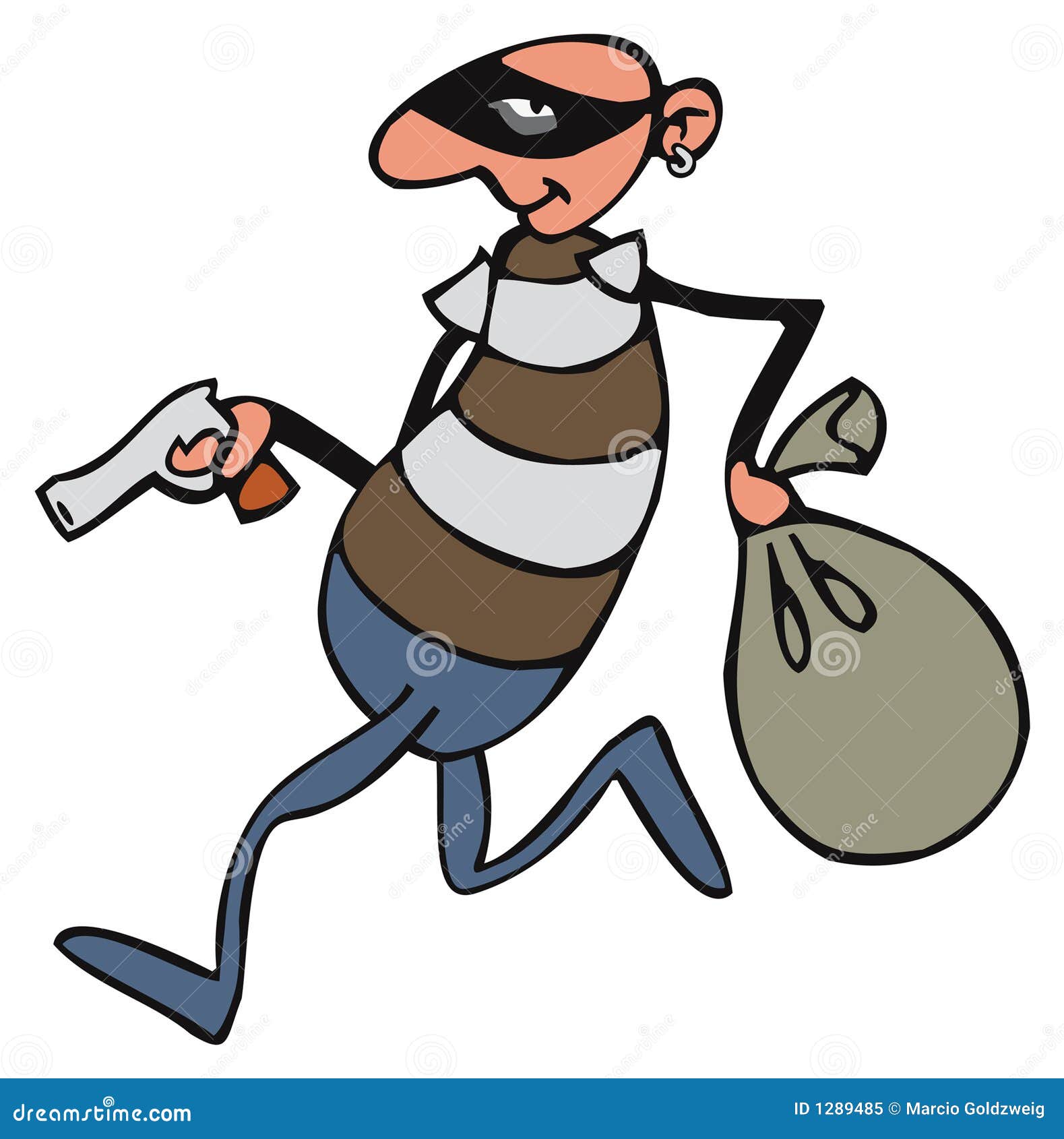 De dief vector illustratie. Illustration of trek, kleuren - 1289485