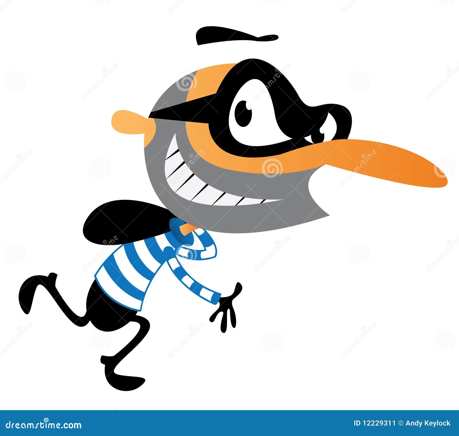 De Dief Van Het Beeldverhaal Het Lopen Stock Illustratie - Illustration ...