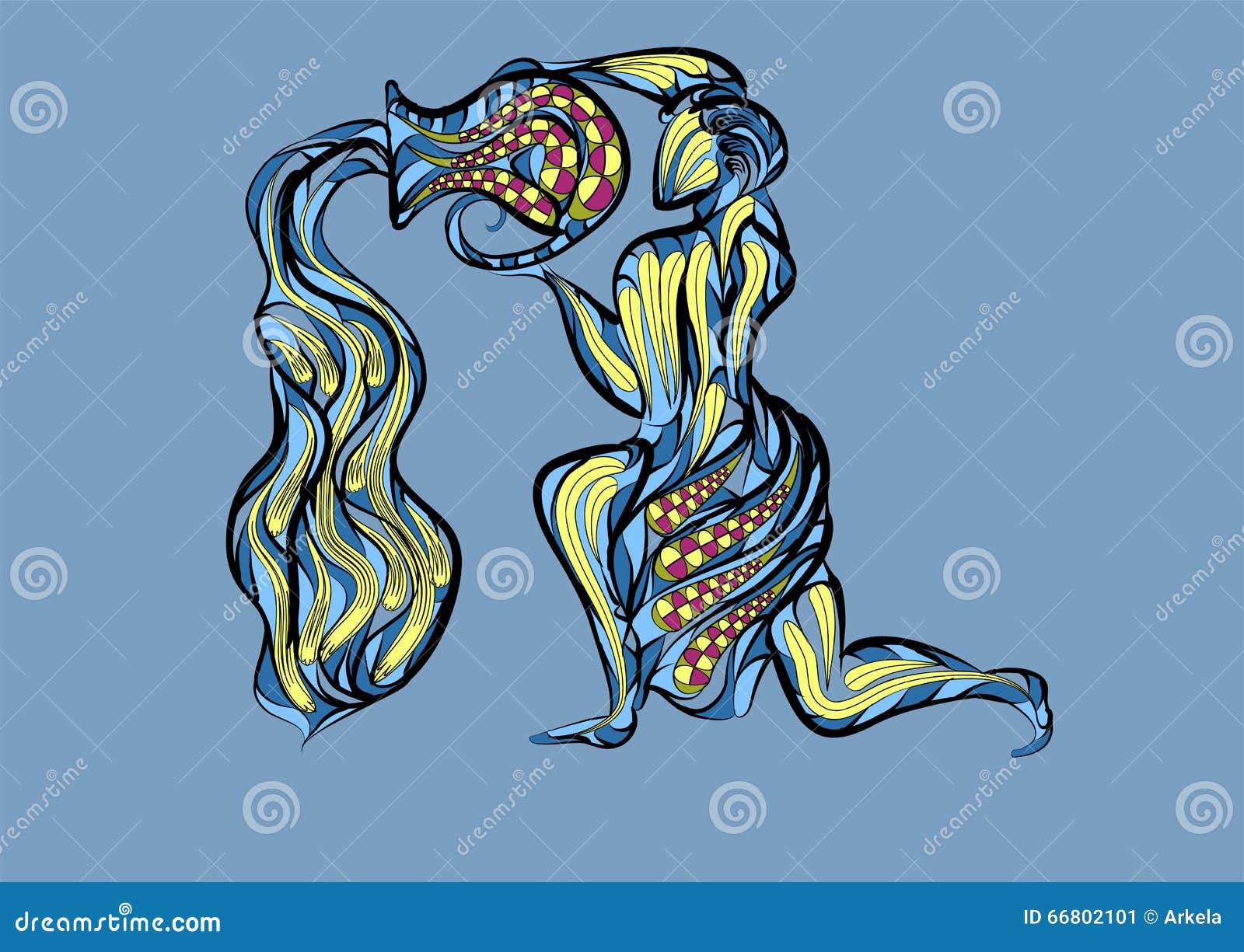 De Dierenriemteken Van Waterman Vector Illustratie - Illustration of ...