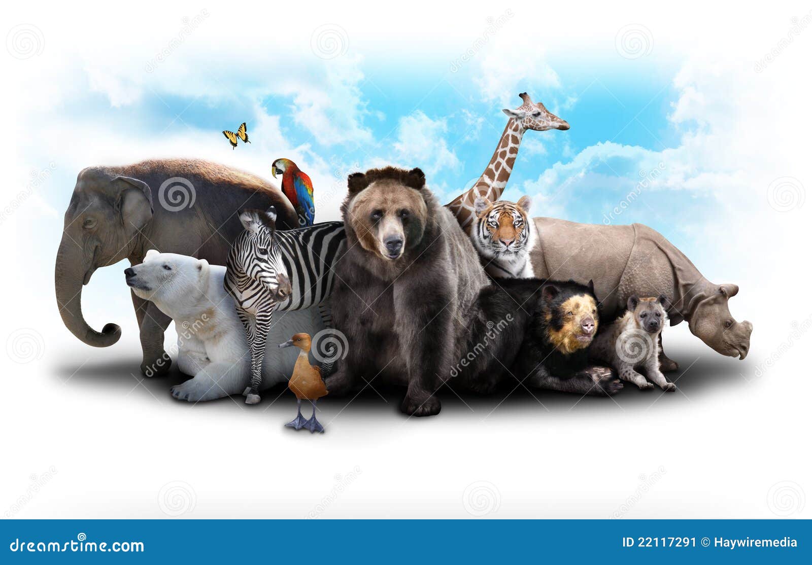 De Dierlijke Vrienden Van De Dierentuin Stock Afbeelding - Image of ...