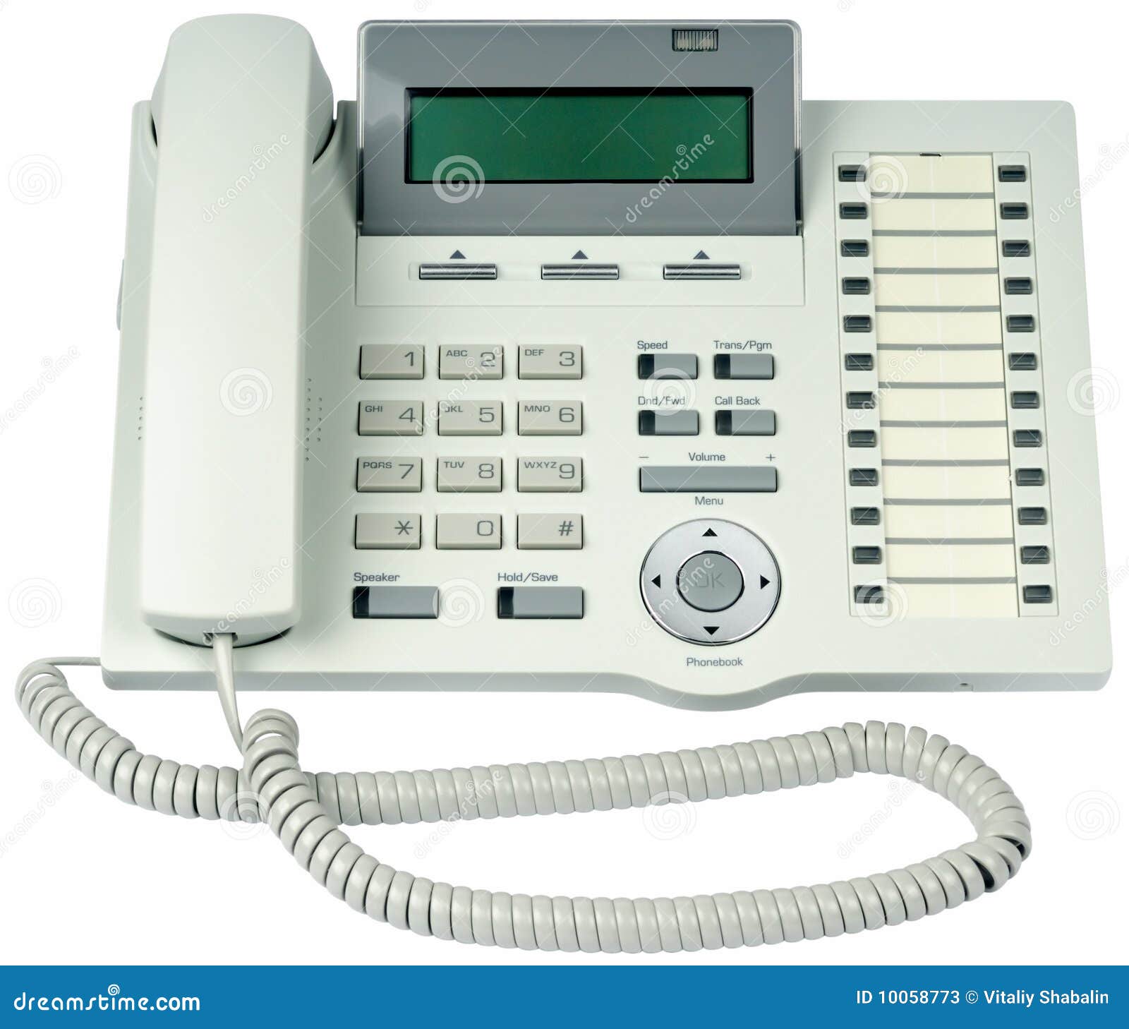 De Digitale Geïsoleerded Telefoon Van Het Bureau Stock Afbeelding ...