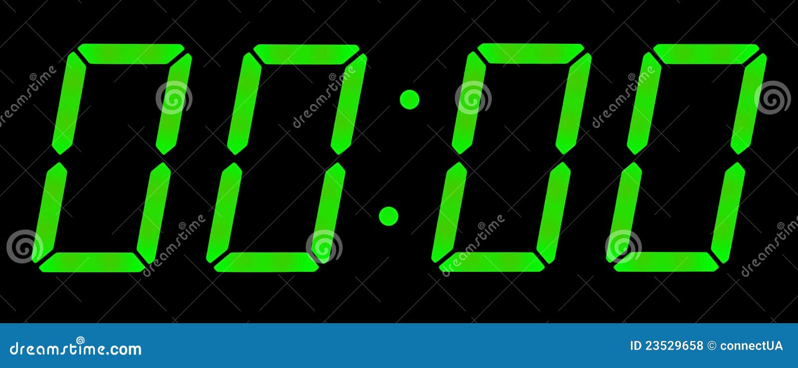 De Digitale Klok Toont Middernacht Stock Foto - Image of morgen ...