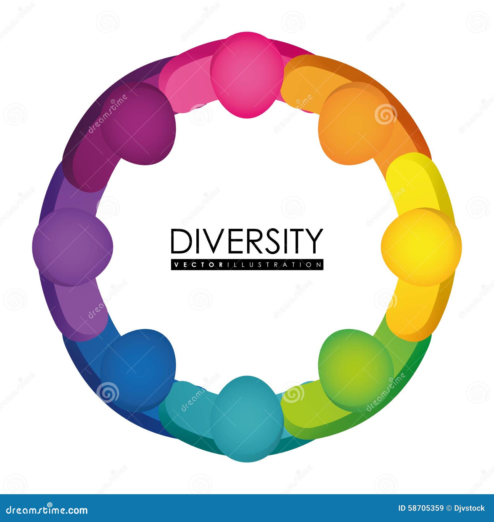 De Diversiteitsmensen Ontwerpen Vector Illustratie - Illustration of ...