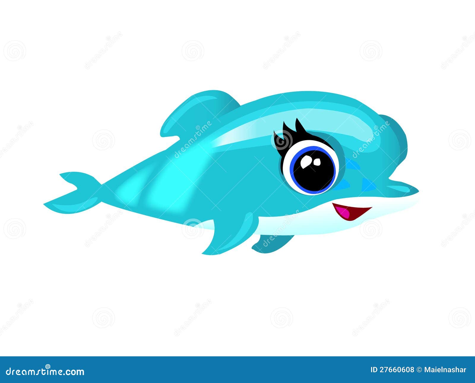 De Dolfijn van de baby stock illustratie. Illustration of dolfijn ...