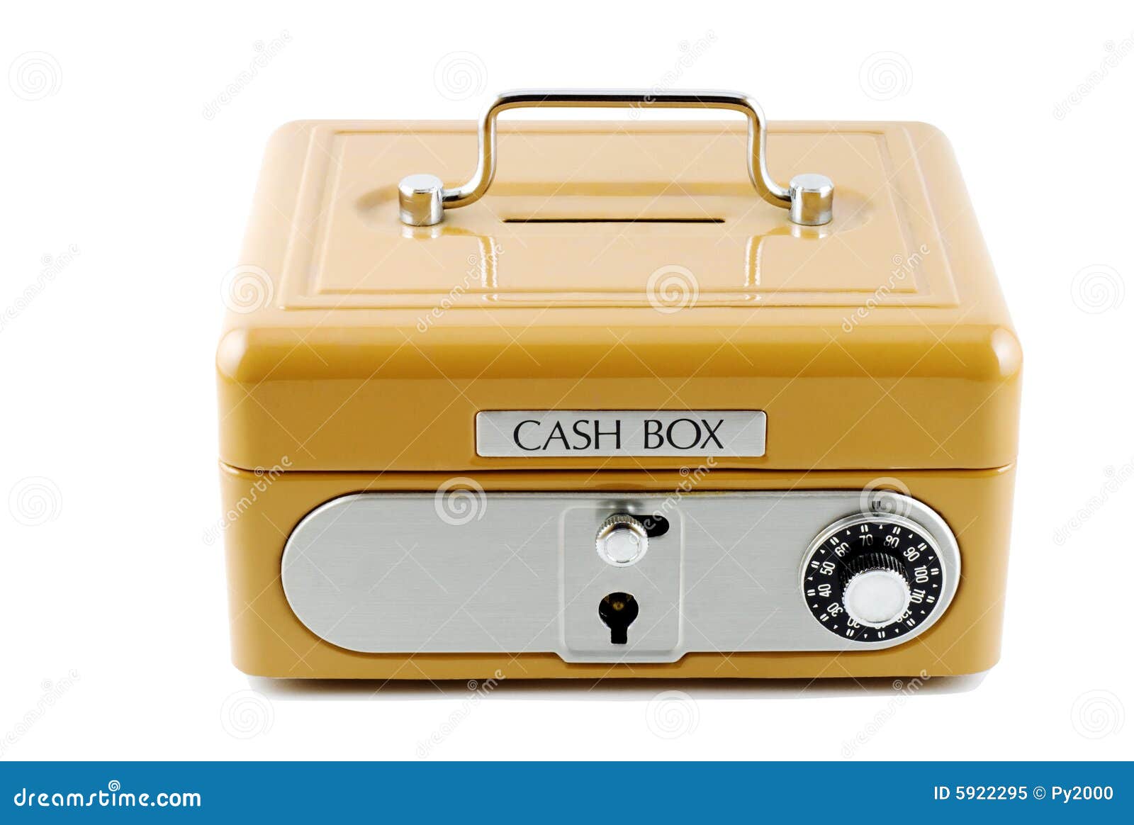 De Doos Van Het Contante Geld Stock Afbeelding - Image of muntstuk ...