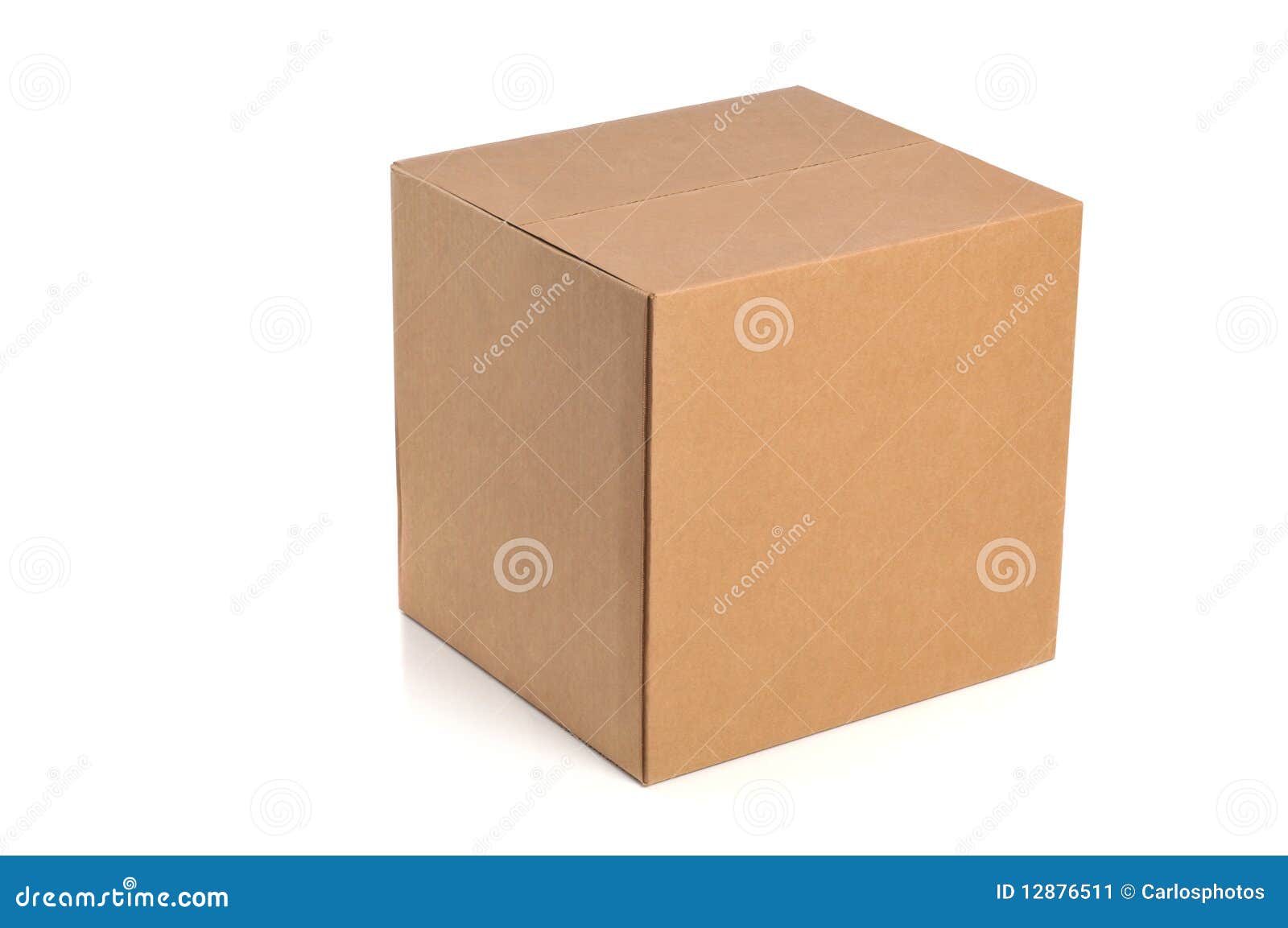 De doos van het karton stock afbeelding. Image of één - 12876511