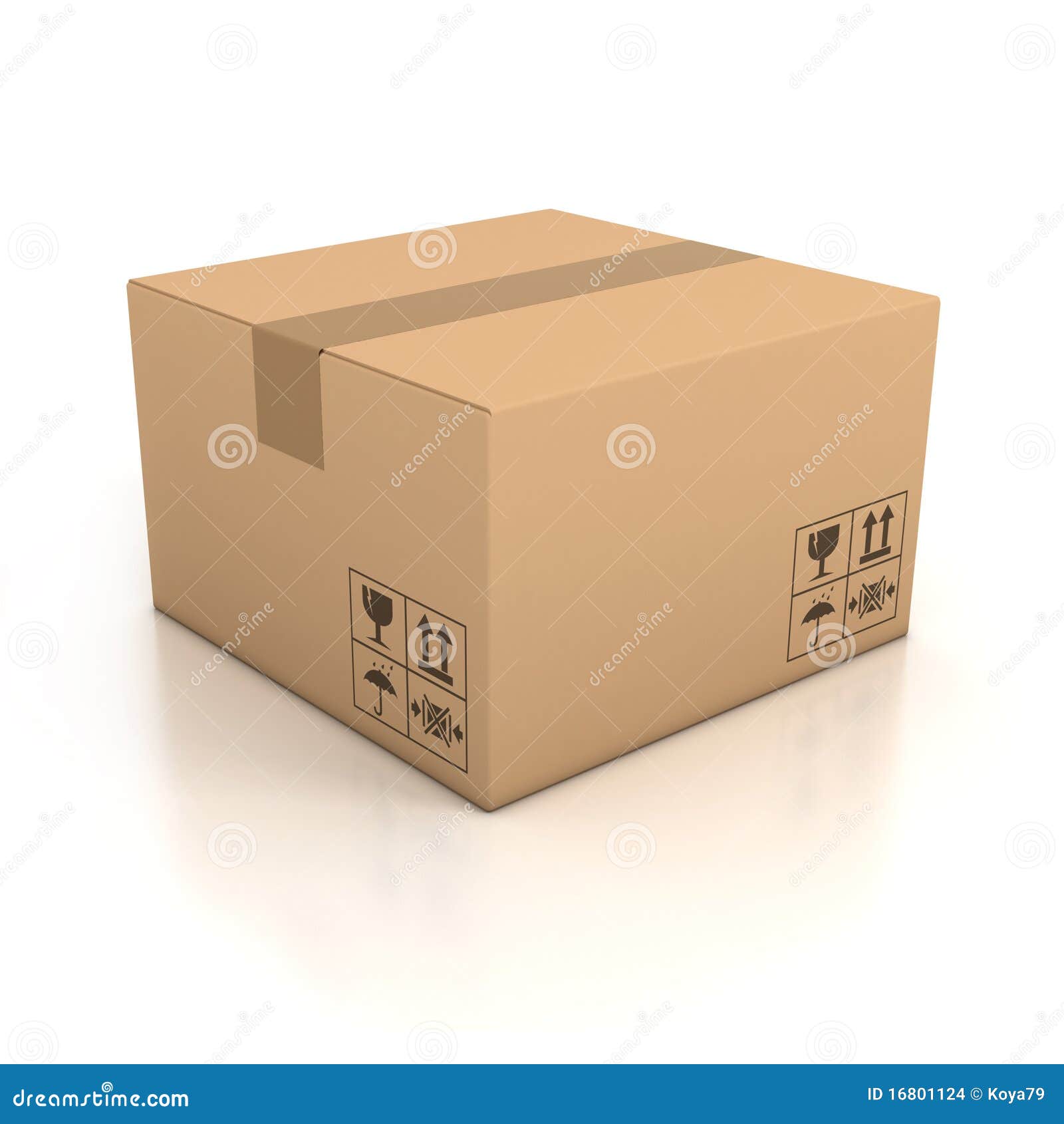 De doos van het karton stock illustratie. Illustration of houder - 16801124