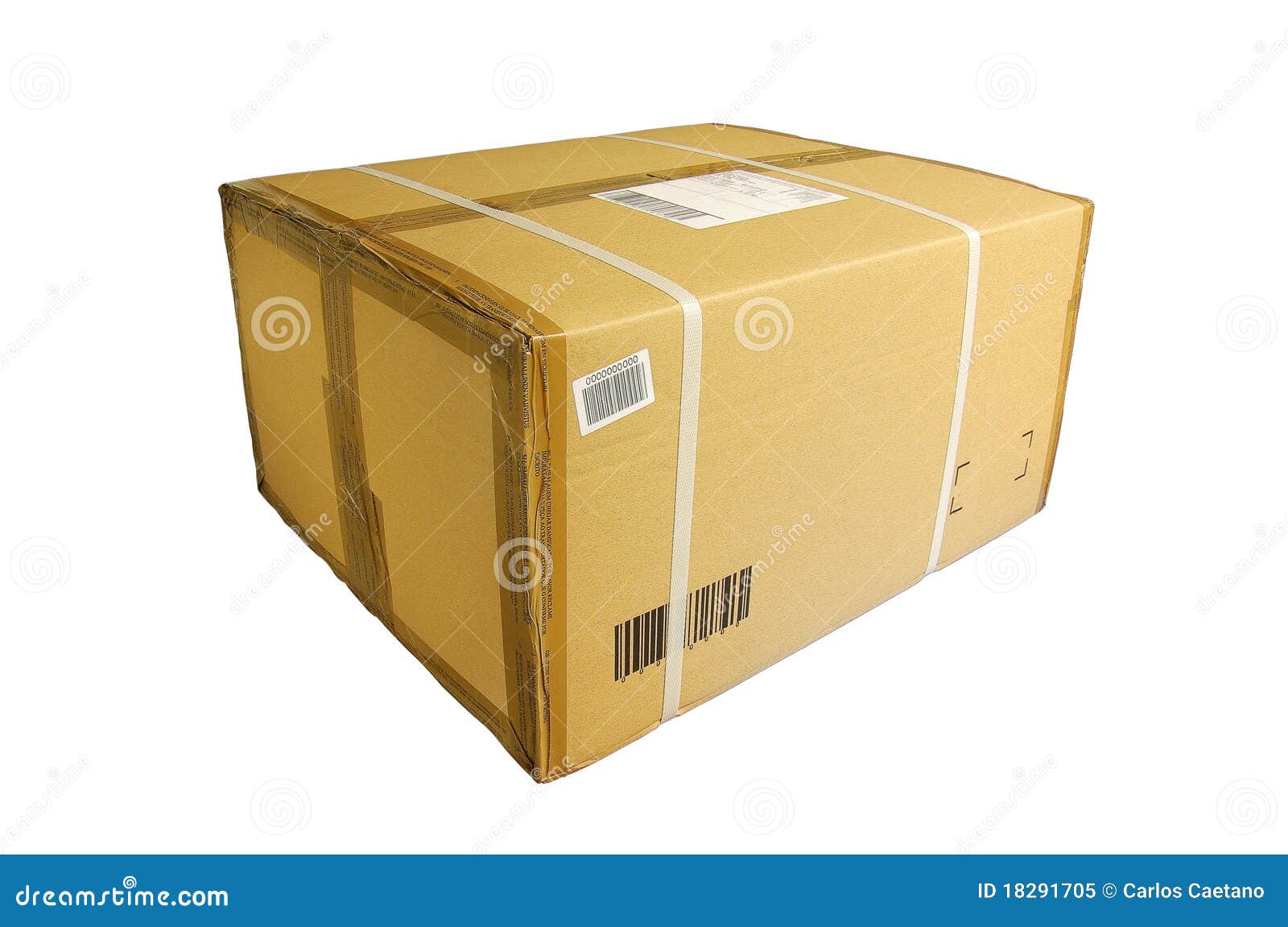 De Doos van het karton stock afbeelding. Image of code - 18291705