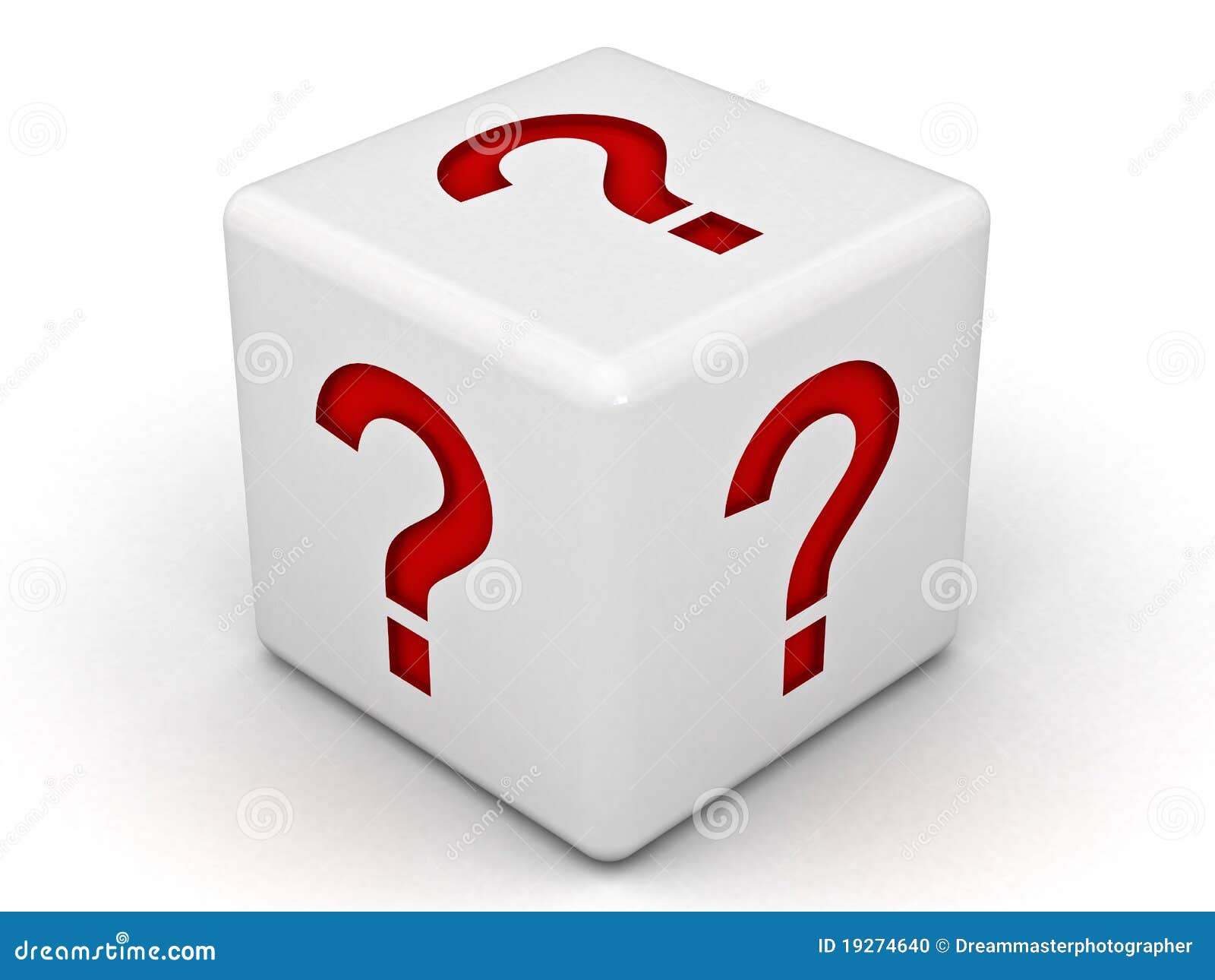 De Doos van het vraagteken stock illustratie. Illustration of hulp ...