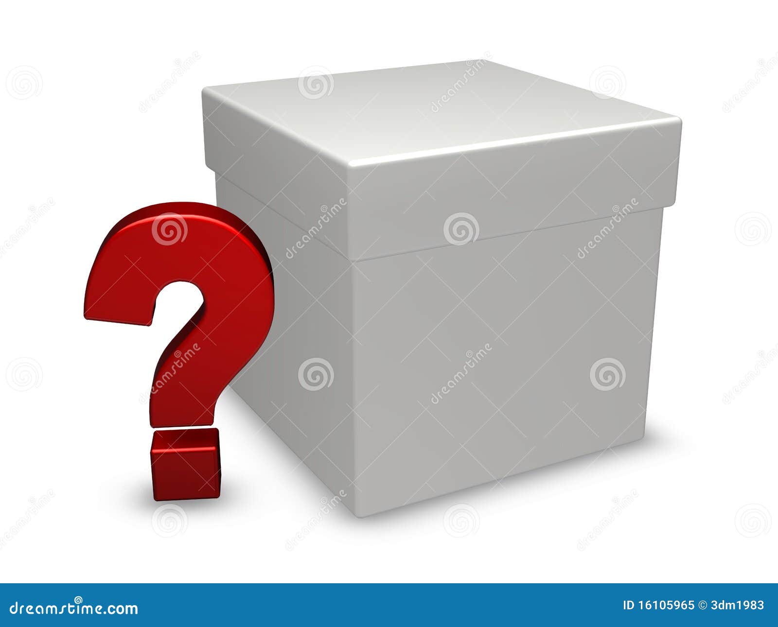 De Doos Van Het Vraagteken (Verrassing) Stock Illustratie ...