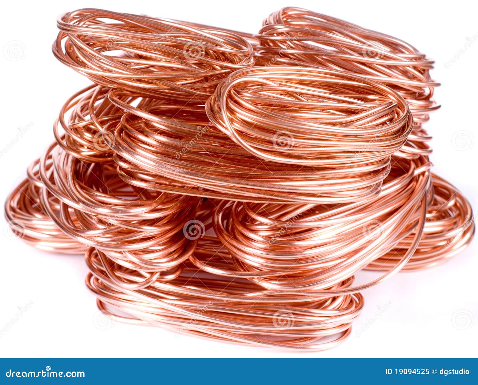De draad van het koper stock afbeelding. Image of geld - 19094525