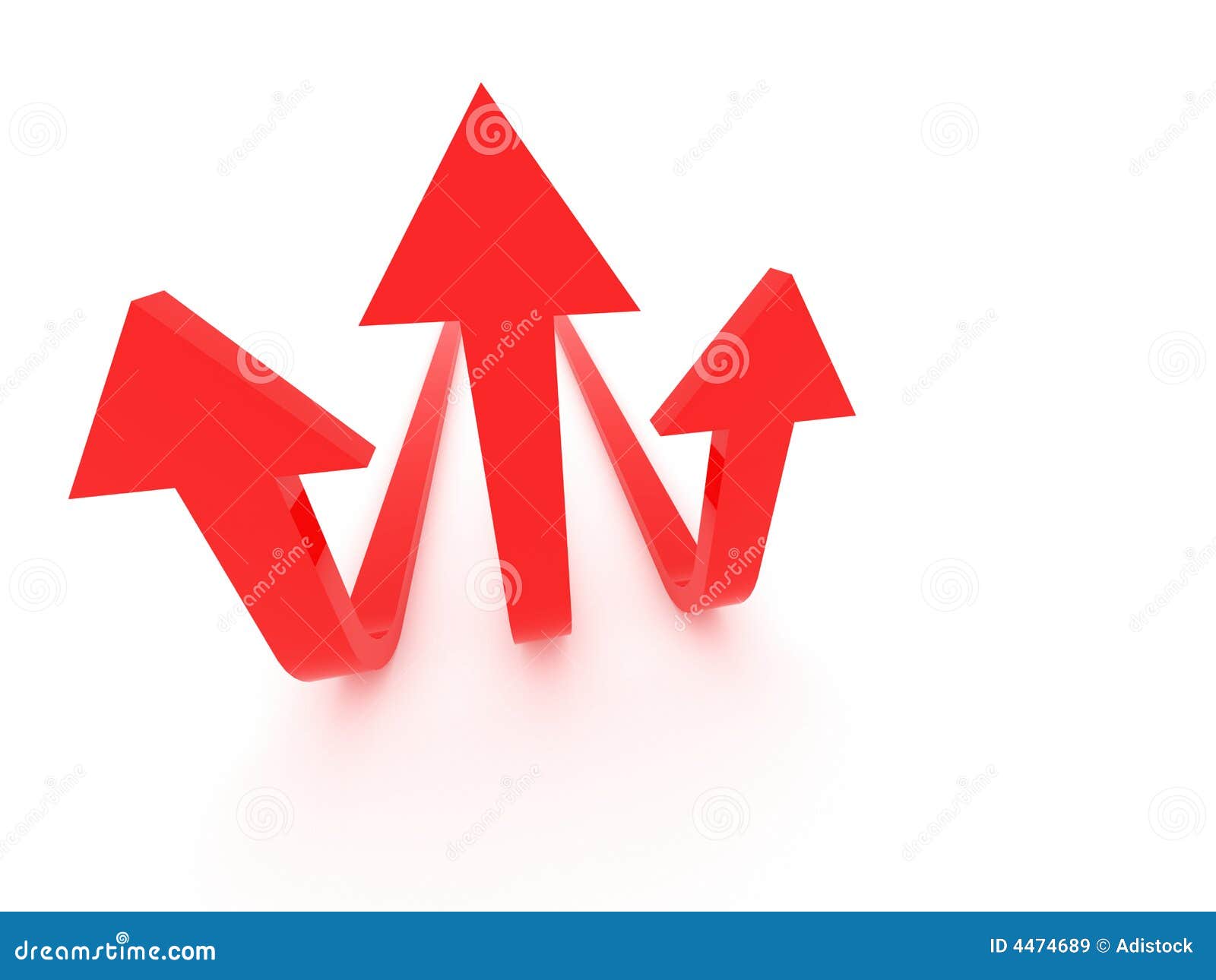 De Drietand Die Van De Pijl Hoogte Streeft. W. Stock Illustratie ...