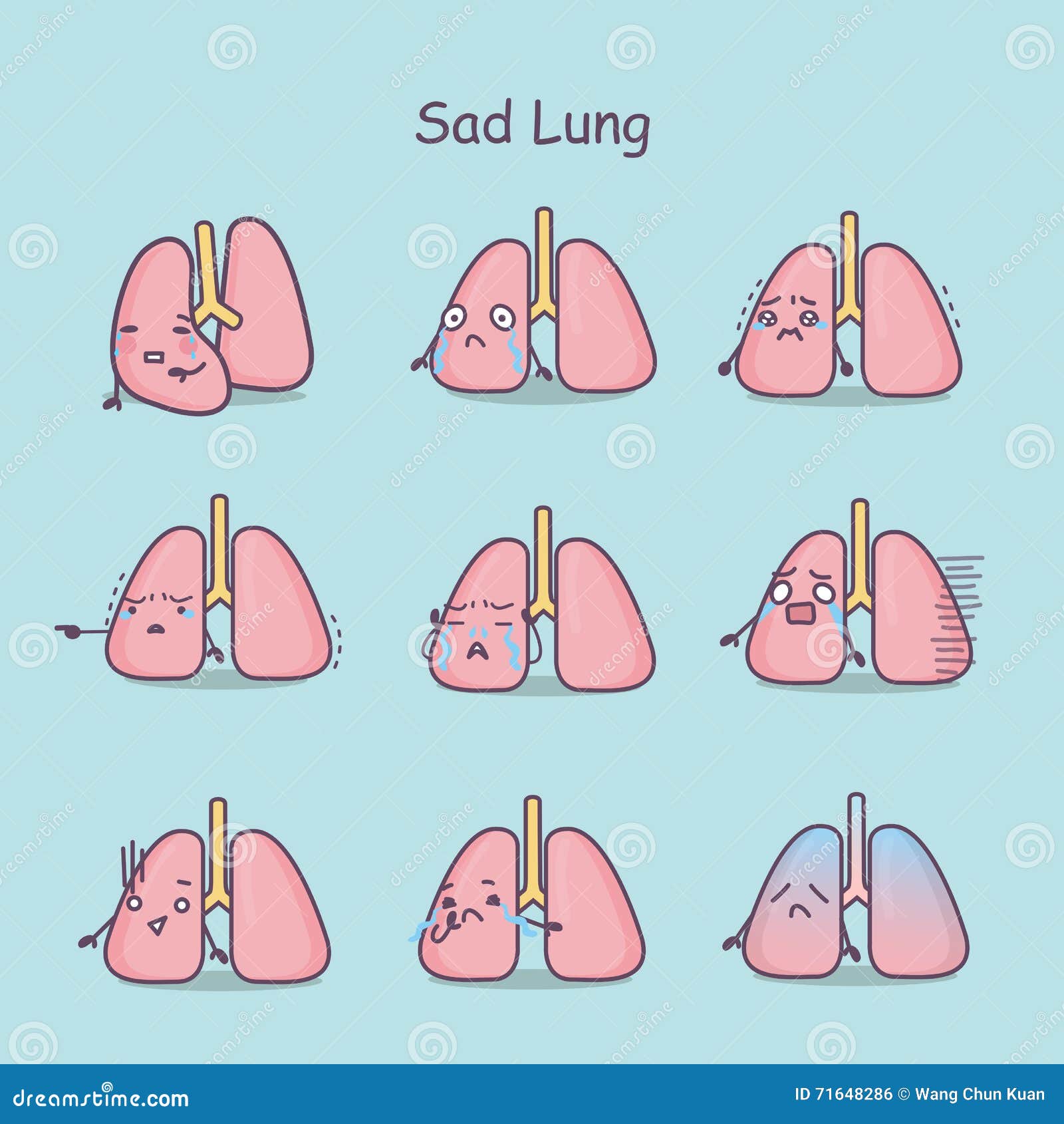 De Droevige Reeks Van De Beeldverhaallong Vector Illustratie ...