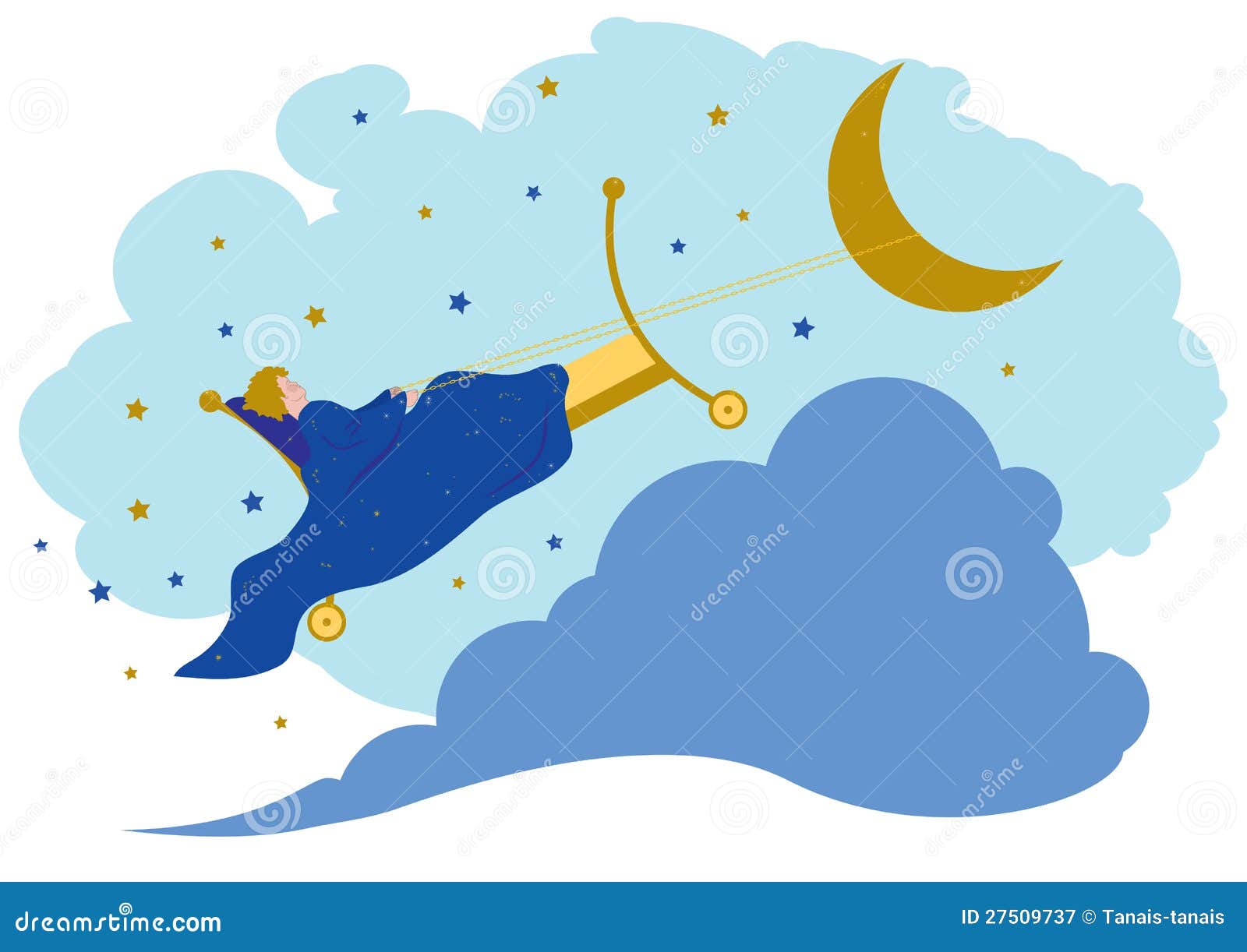 De dromen van de baby vector illustratie. Illustration of hemel - 27509737