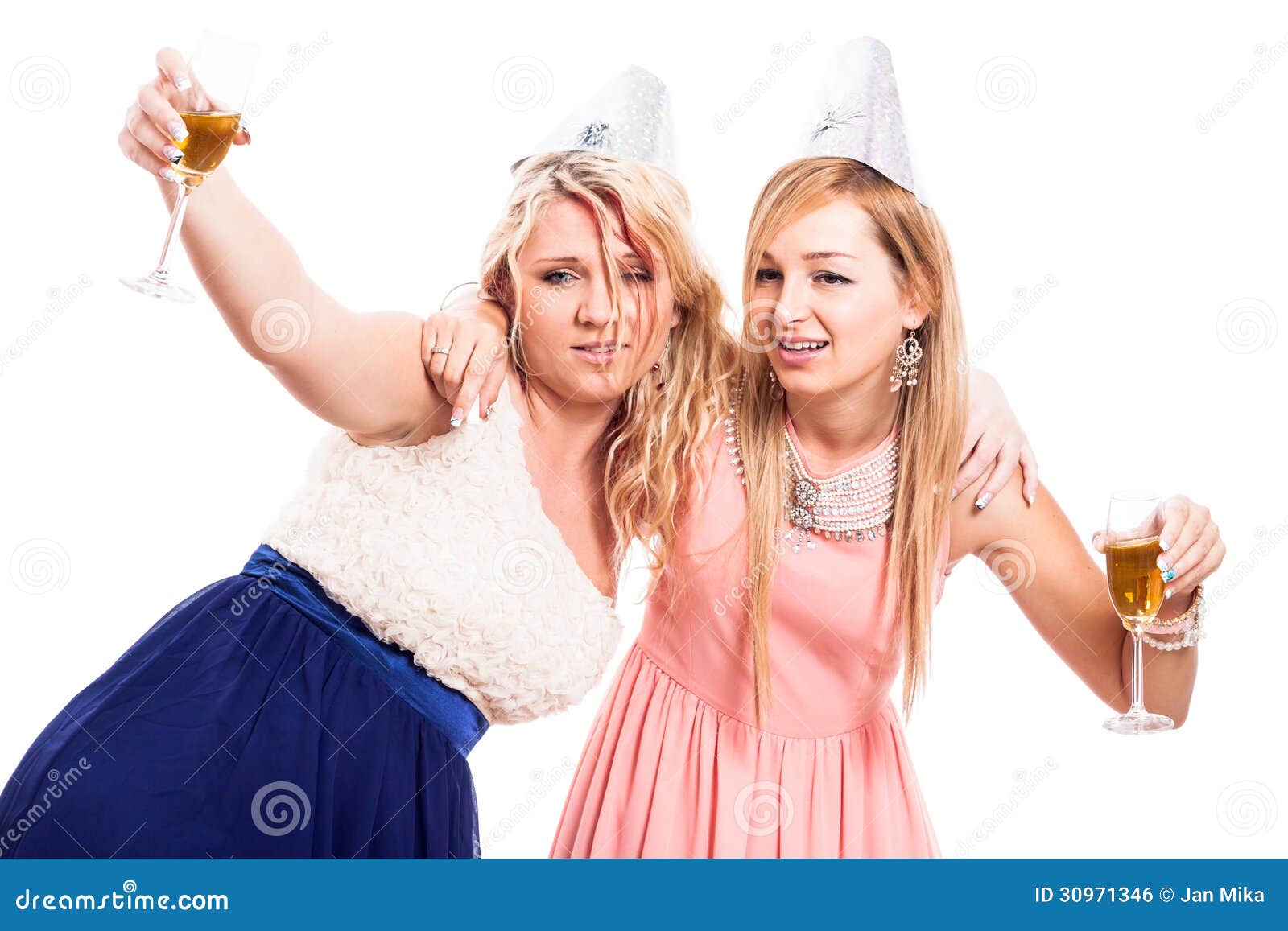 De dronken vrouwen vieren stock foto. Image of lach, drinker - 30971346