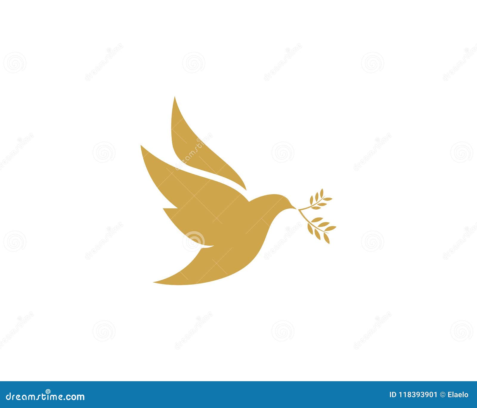 De Duif Logo Template Van De Vogelvleugel Vector Illustratie ...