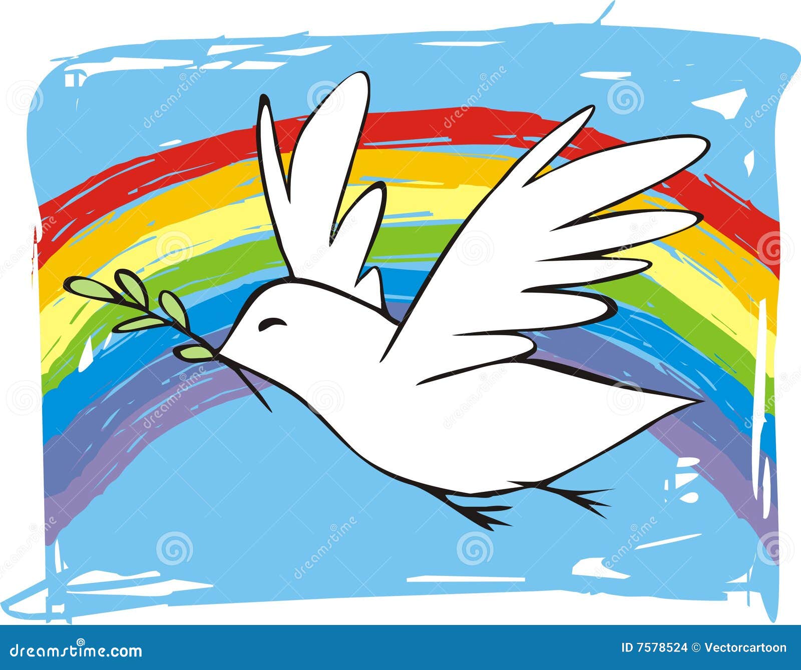 De Duif van de vrede vector illustratie. Illustration of vrede - 7578524