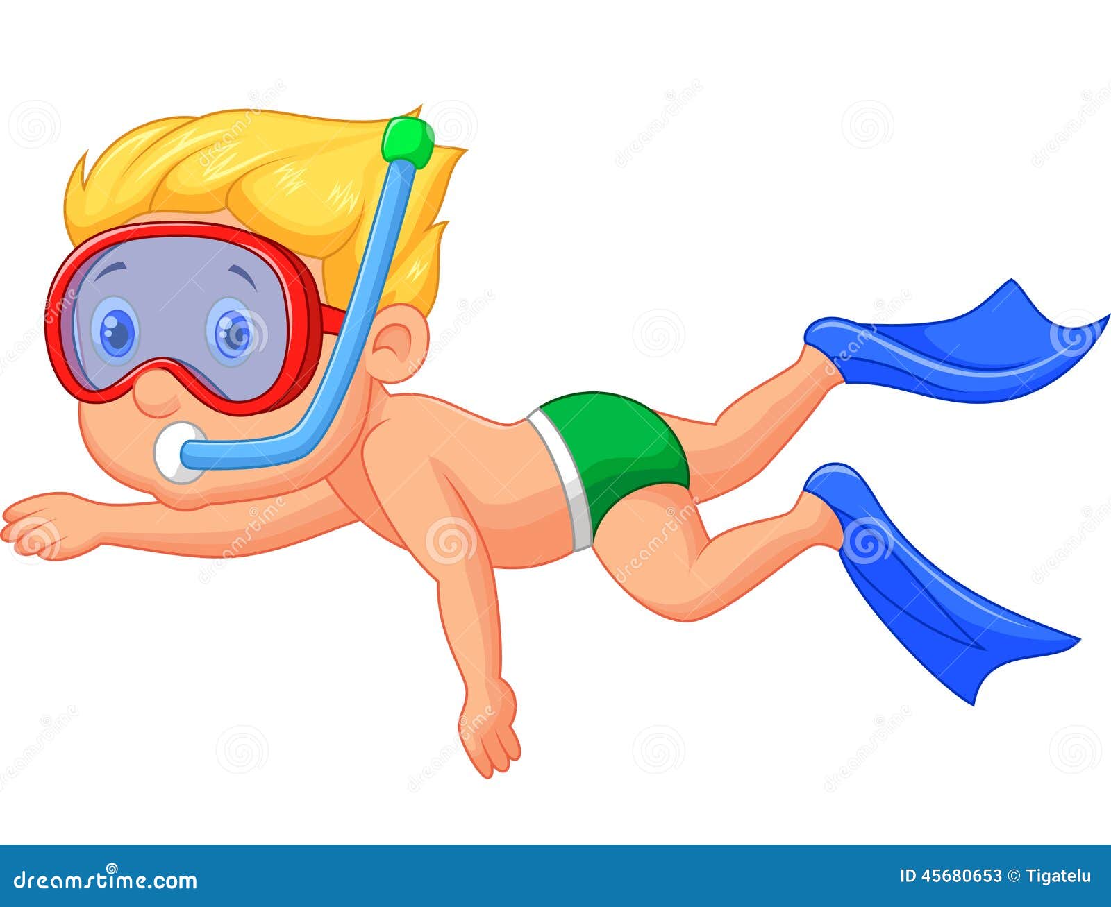 De Duik Van De Beeldverhaaljongen Vector Illustratie - Illustration of ...