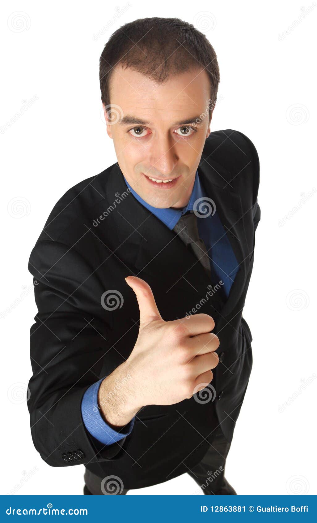 De Duim Van De Zakenman Omhoog Stock Afbeelding - Image of gebaar ...